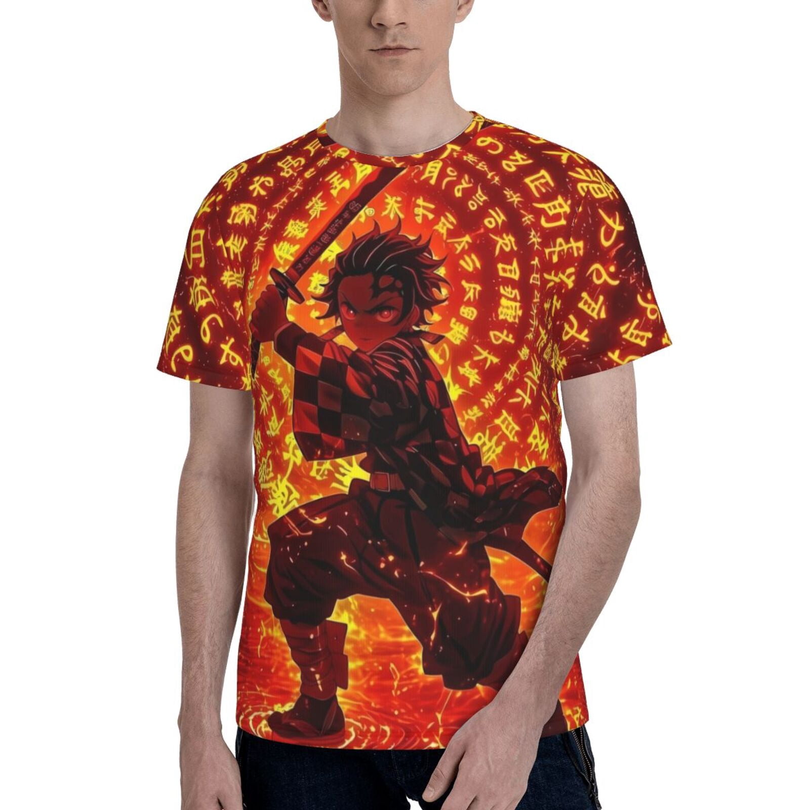Demon Slayer Tanjiro Kamado 3d Print Graphic T Shirt Short Sleeve ...