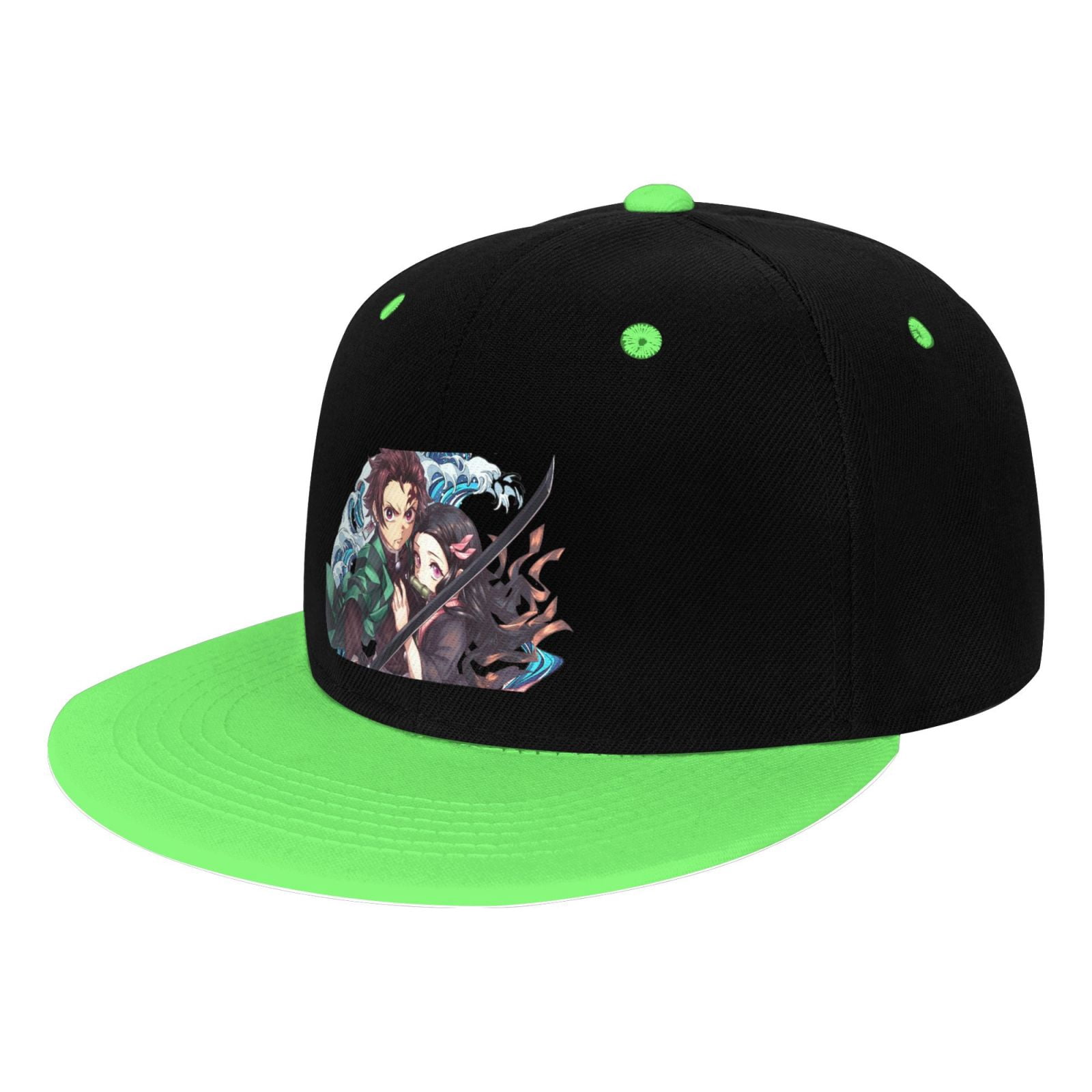 Demon Slayer Tanjiro Kamado Adult Flat Brim Color Hip Hop Hat Dad Hat ...