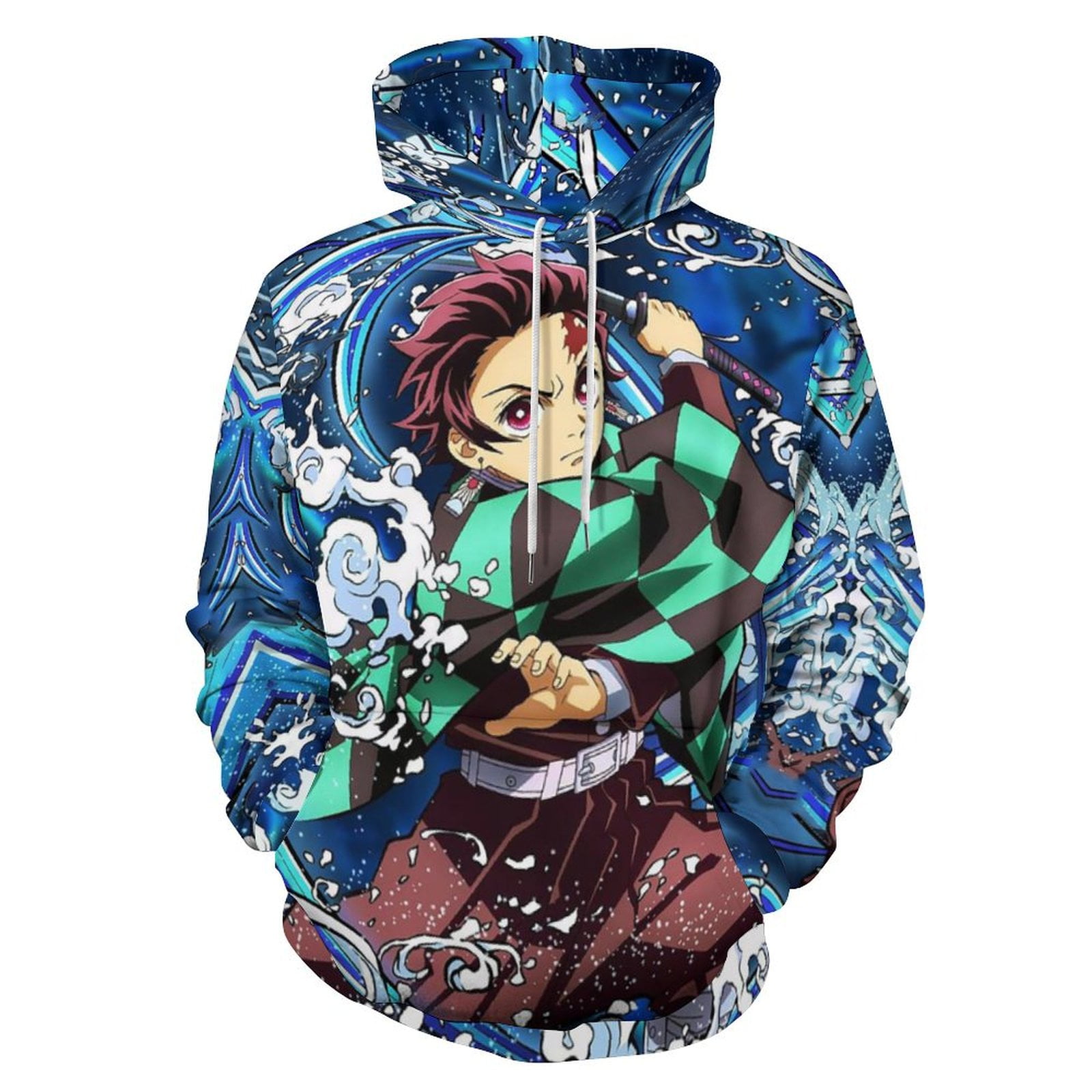 Demon Slayer Tanjiro Kamado Adult Sweater Pullover Hoodie 3D Printed ...