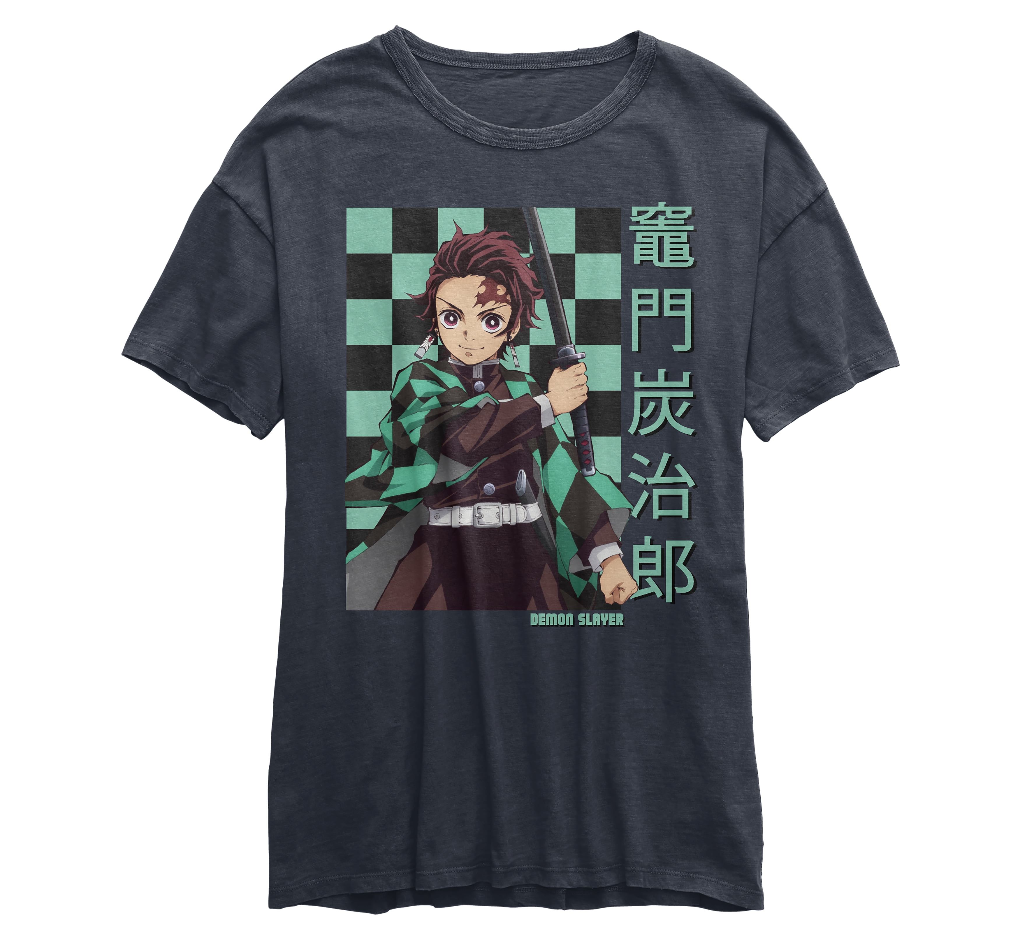 Demon Slayer Tanjiro Kamado Black and White Checkerboard Mens and ...