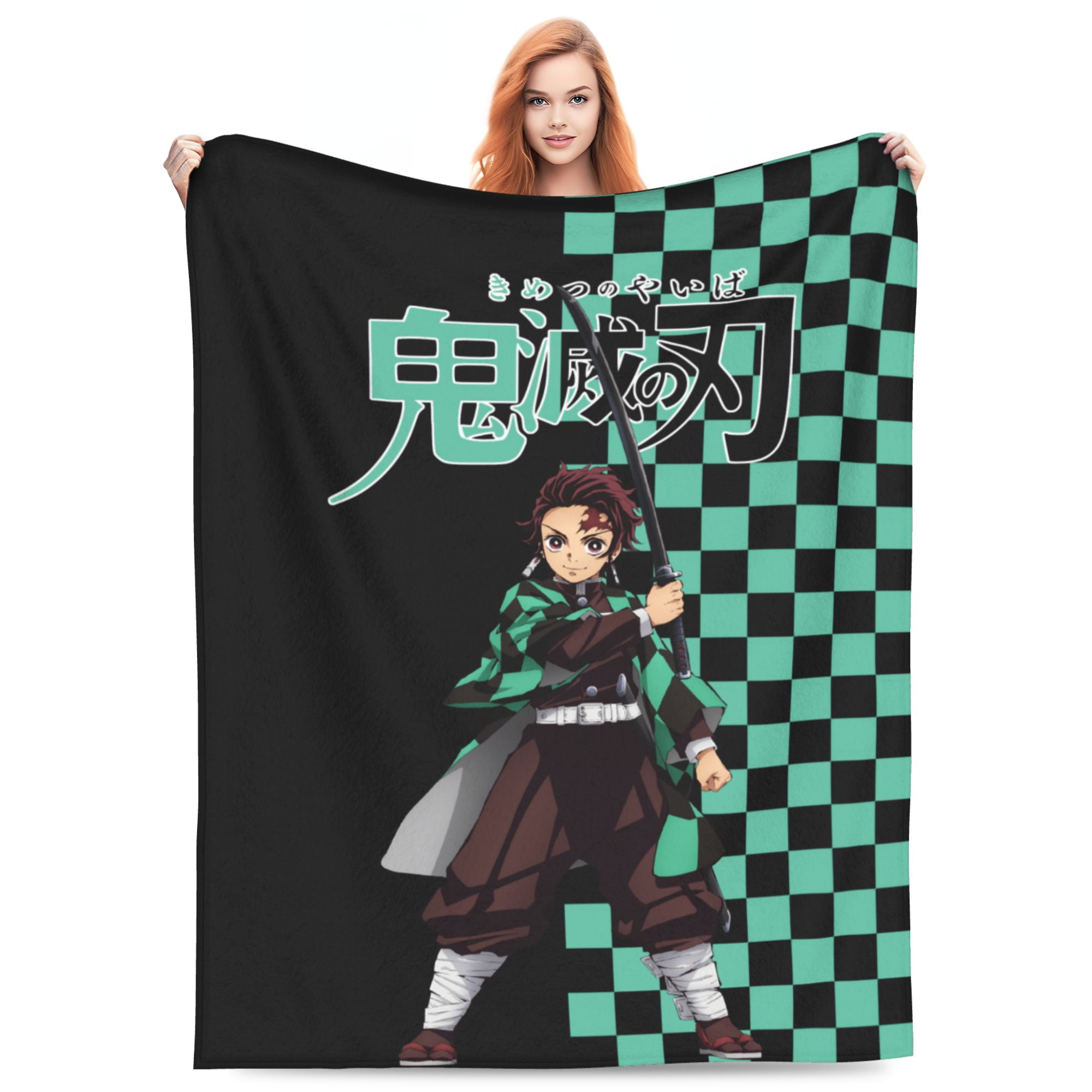 Demon Slayer Tanjiro Kamado Blanket Lightweight Throw Blanket Flannel ...
