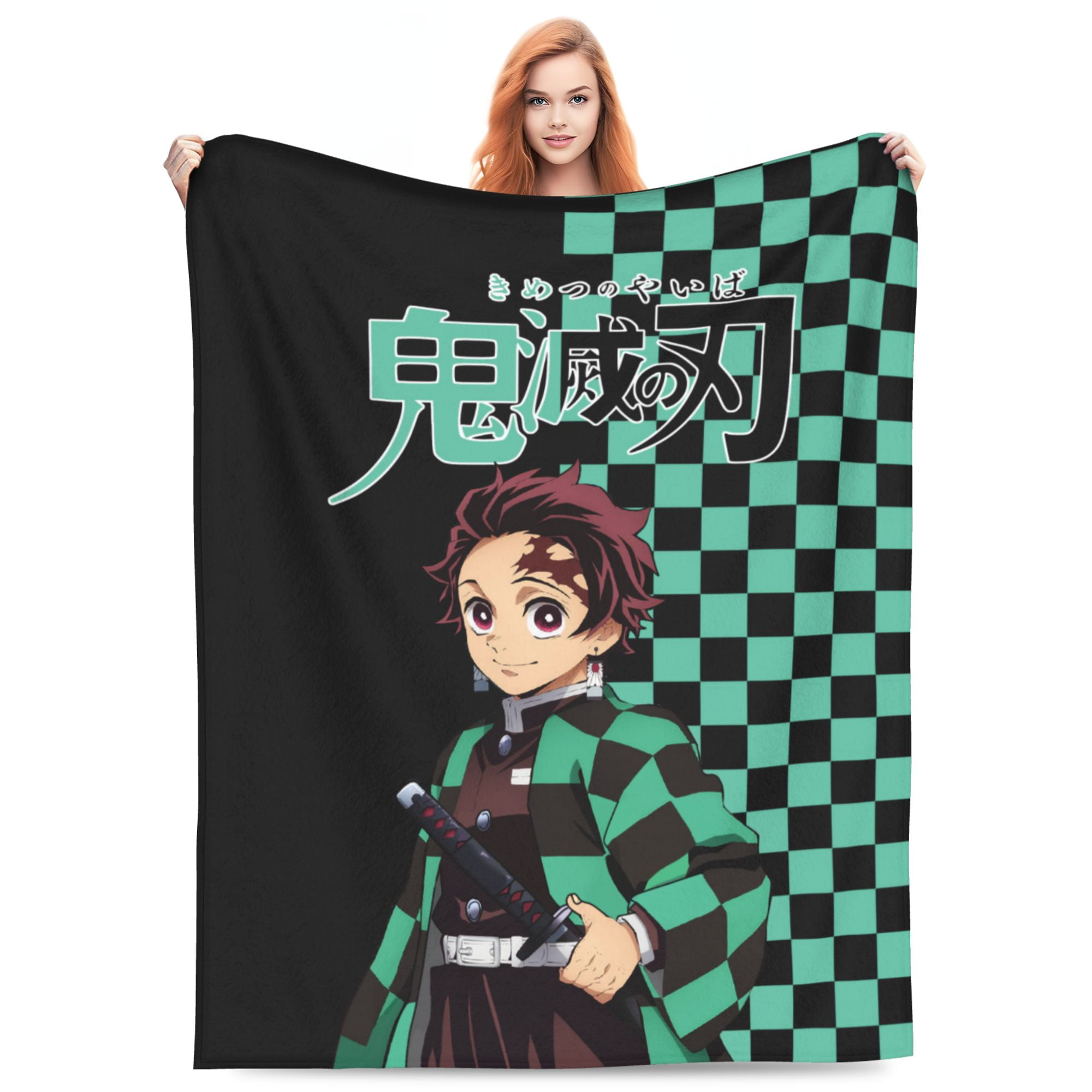 Demon Slayer Tanjiro Kamado Blanket Lightweight Throw Blanket Flannel ...