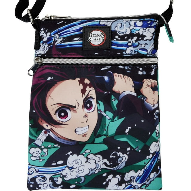 Demon Slayer Tanjiro Kamado Checkerboard Funko Crossbody Passport Bag ...