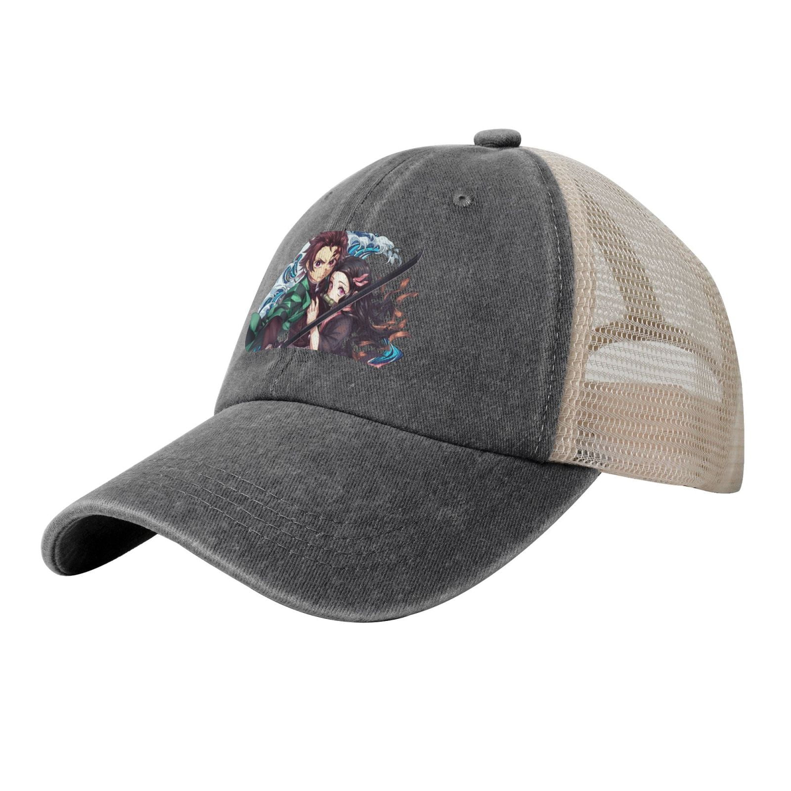 Demon Slayer Tanjiro Kamado Cowboy Mesh Baseball Cap Vintage Classic ...