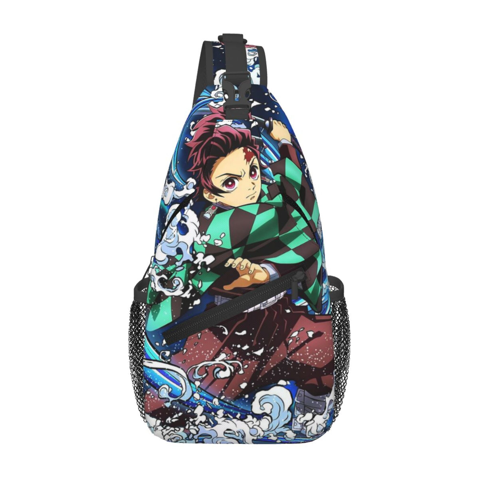 Demon Slayer Tanjiro Kamado Crossbody Shoulder Bag Backpack Sling Cross ...