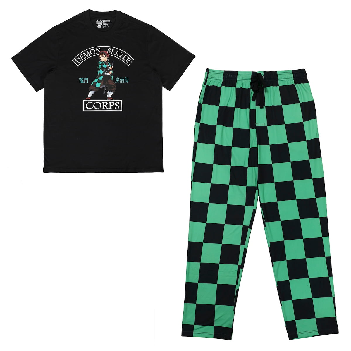 Demon Slayer Tanjiro Kamado Demon Slayer Corps Men's Sleep Set-XL ...