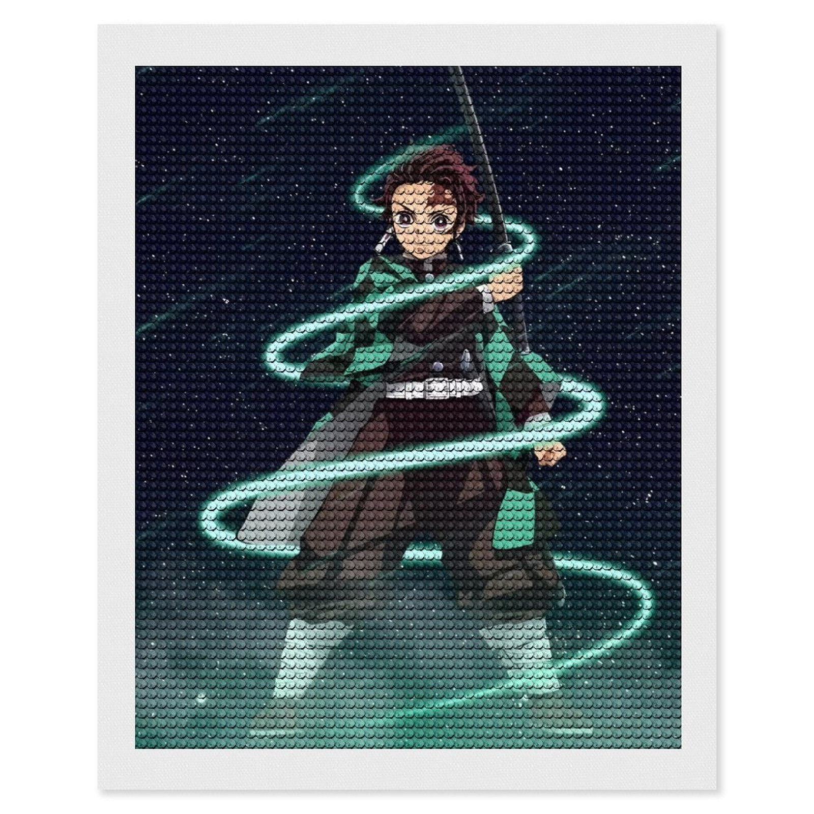 Demon Slayer Tanjiro Kamado Diamond Art Kits for Adults 5D Diamond Art ...