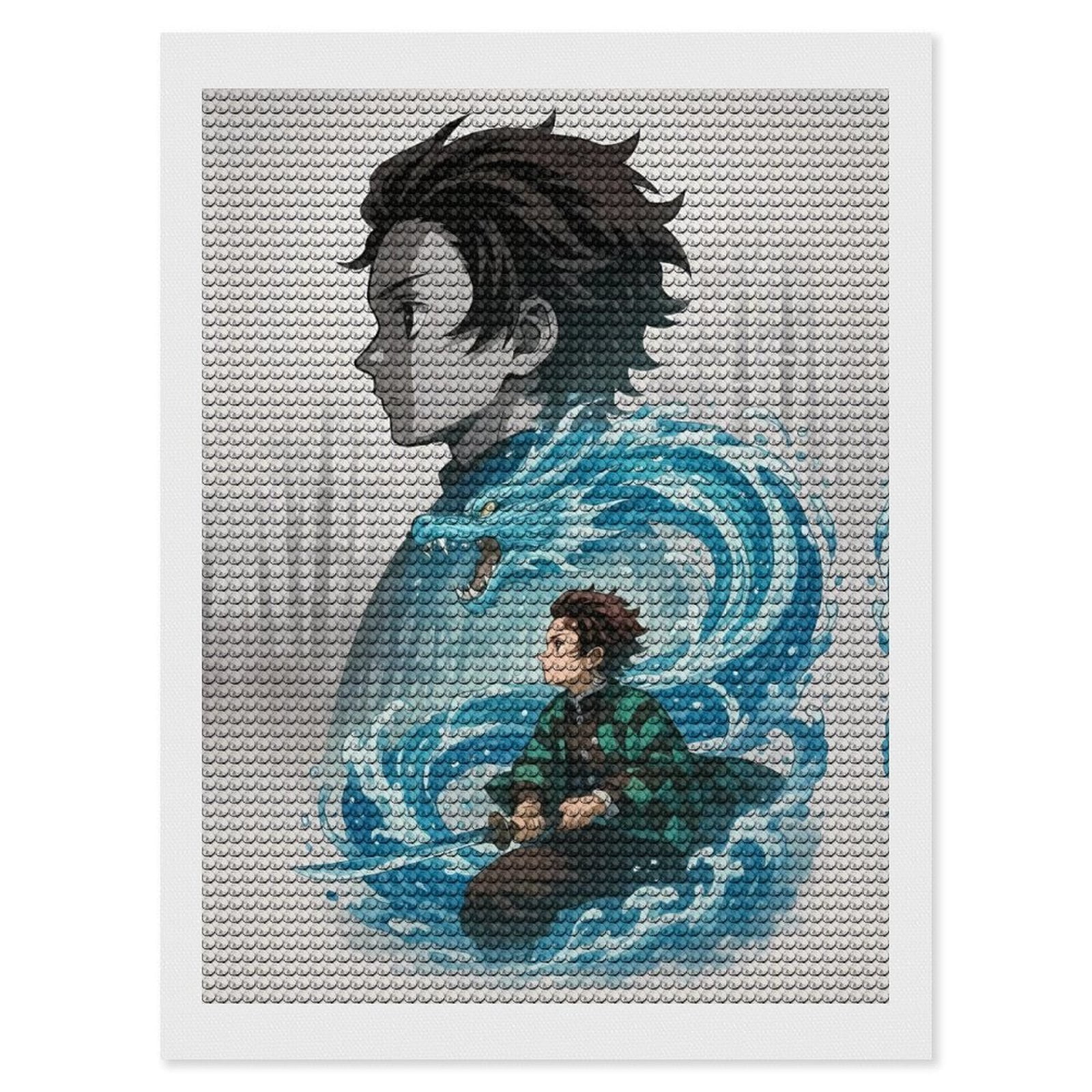 Demon Slayer Tanjiro Kamado Diamond Art Kits for Adults 5D Diamond Art ...