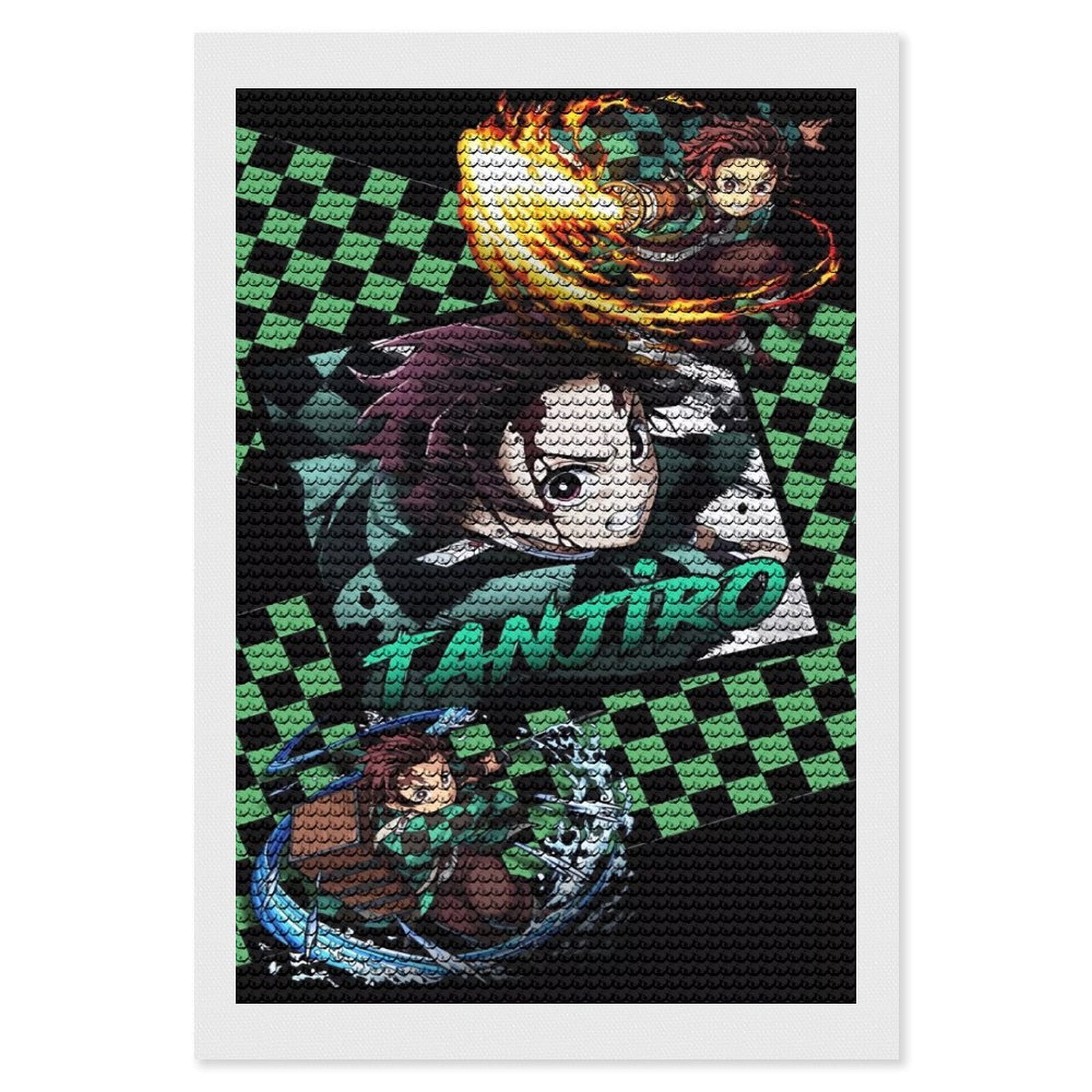 Demon Slayer Tanjiro Kamado Diamond Art Kits for Adults 5D Diamond Art ...