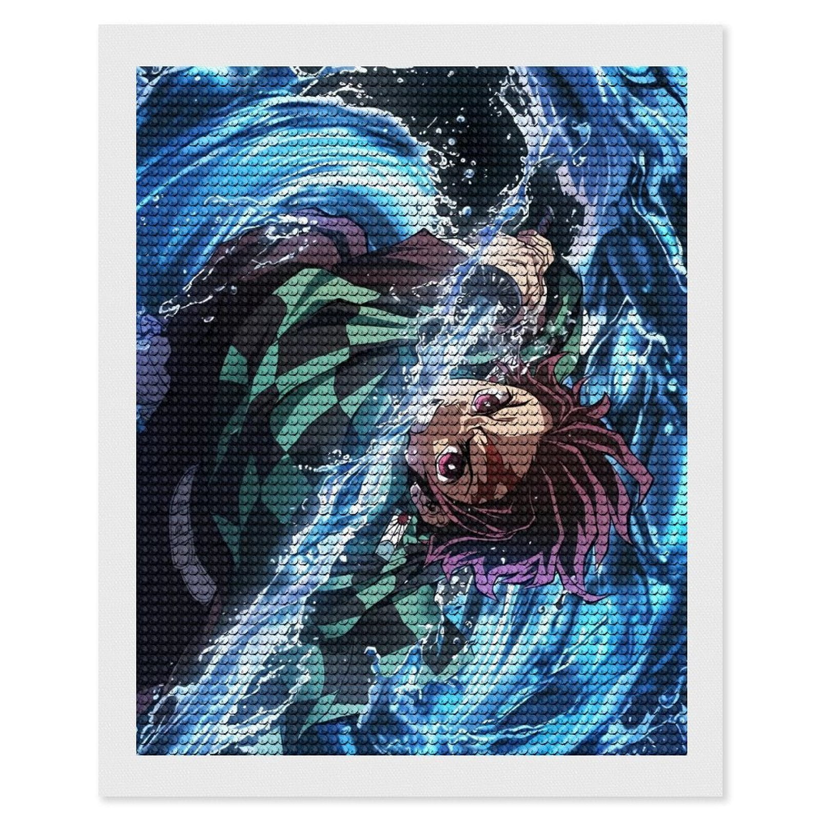Demon Slayer Tanjiro Kamado Diamond Art Kits for Adults 5D Diamond Art ...