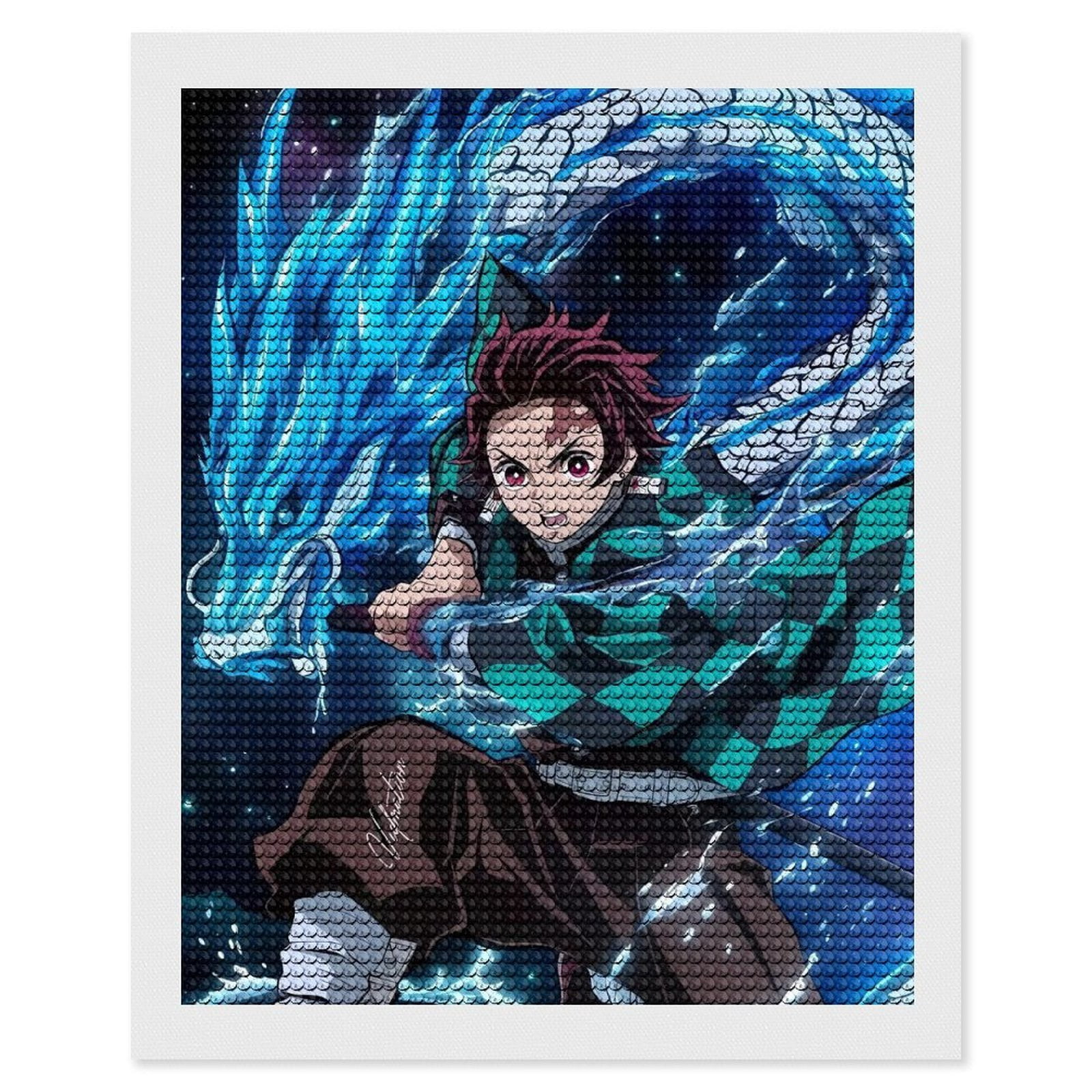 Demon Slayer Tanjiro Kamado Diamond Art Kits for Adults 5D Diamond Art ...