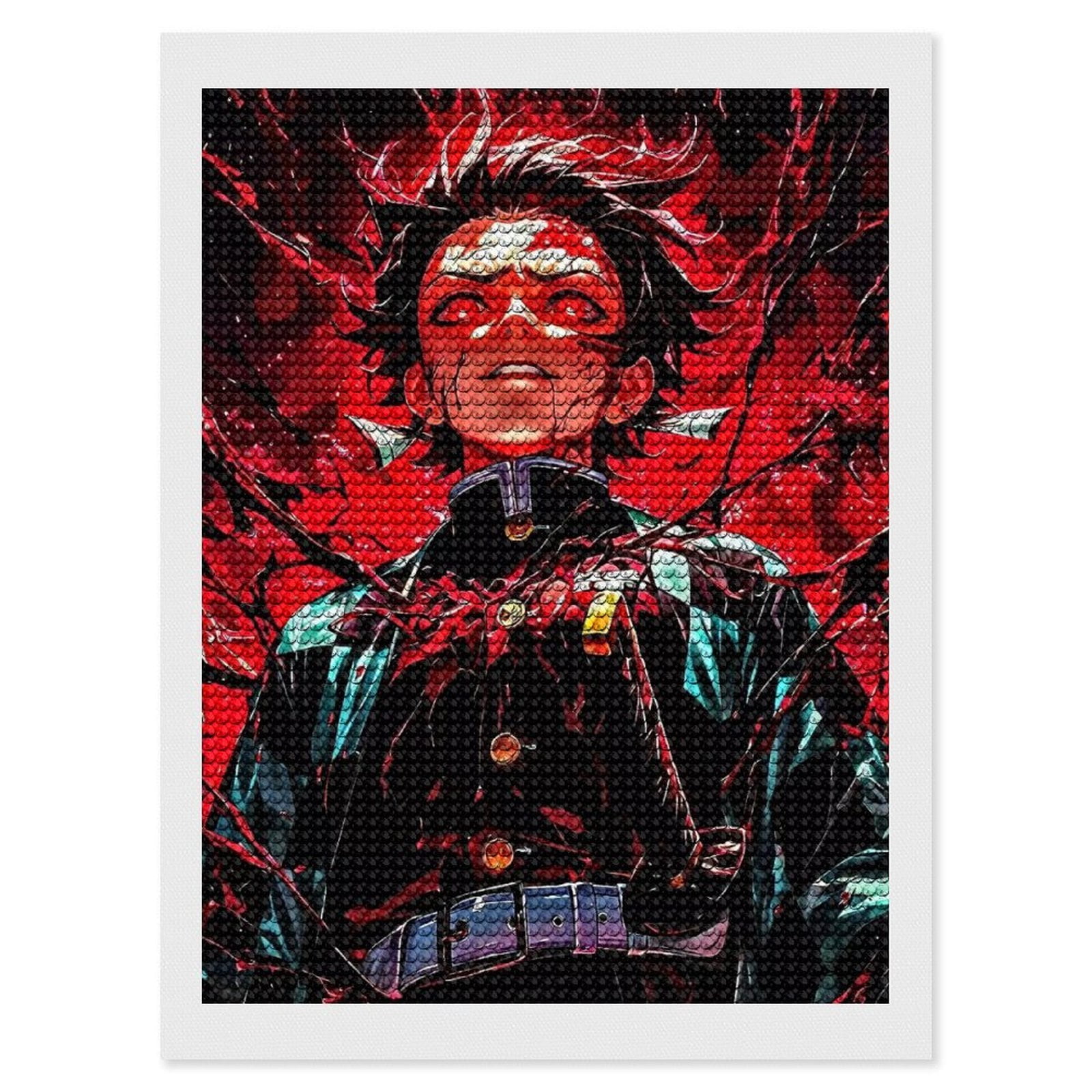 Demon Slayer Tanjiro Kamado Diamond Art Kits for Adults 5D Diamond Art ...