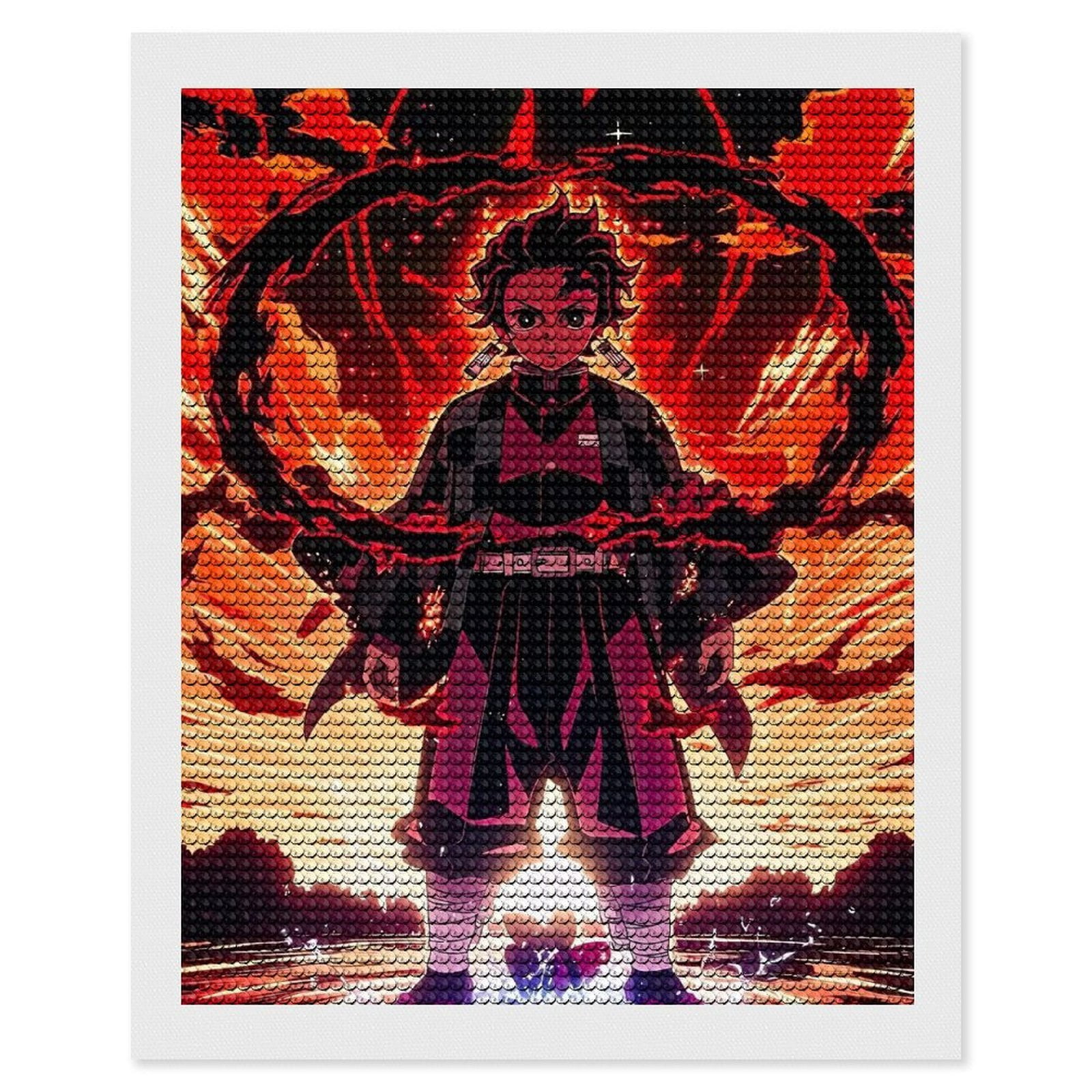 Demon Slayer Tanjiro Kamado Diamond Art Kits for Adults 5D Diamond Art ...