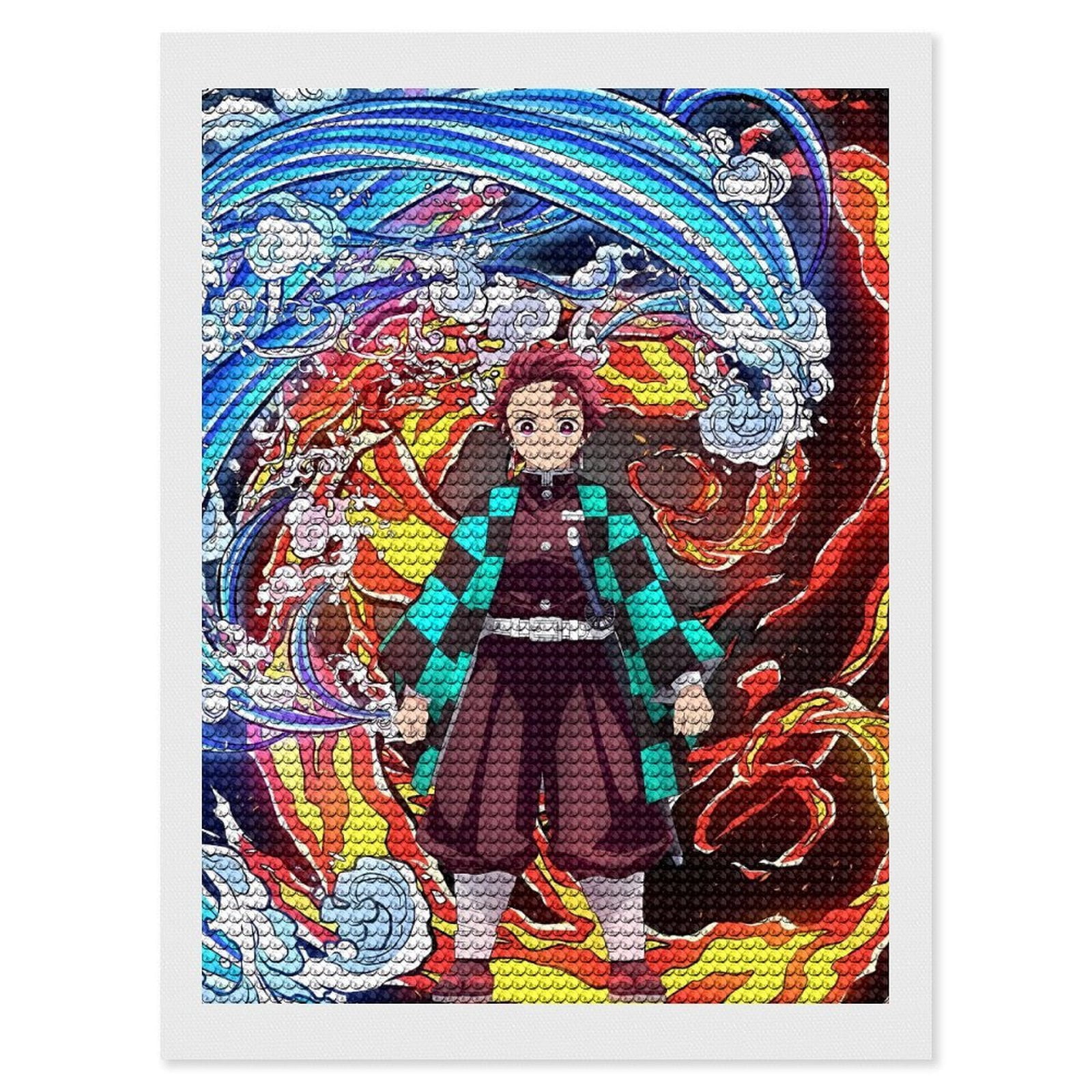 Demon Slayer Tanjiro Kamado Diamond Art Kits for Adults 5D Diamond Art ...