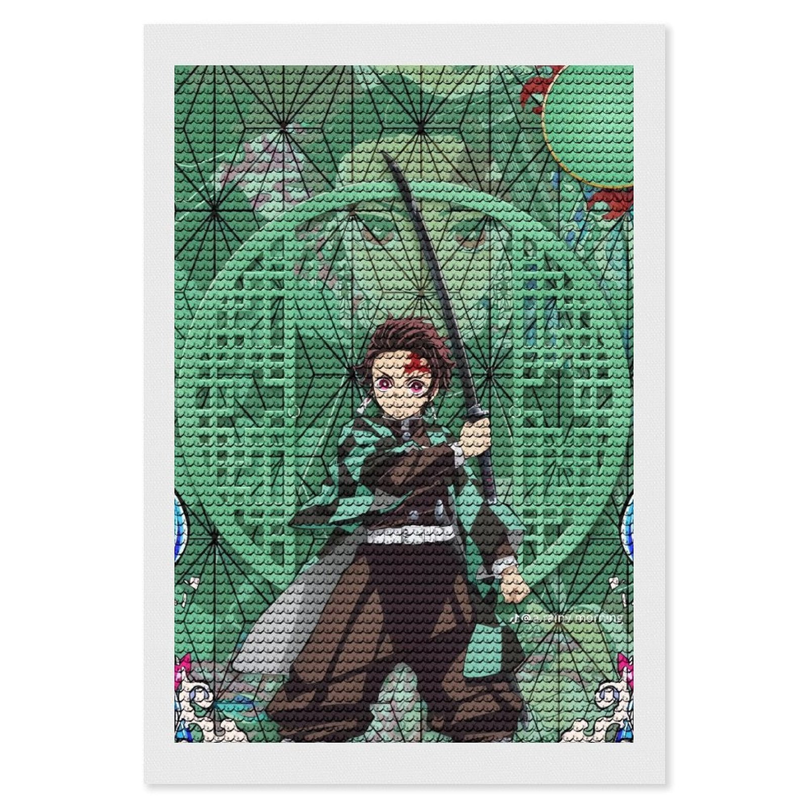 Demon Slayer Tanjiro Kamado Diamond Art Kits for Adults 5D Diamond Art ...