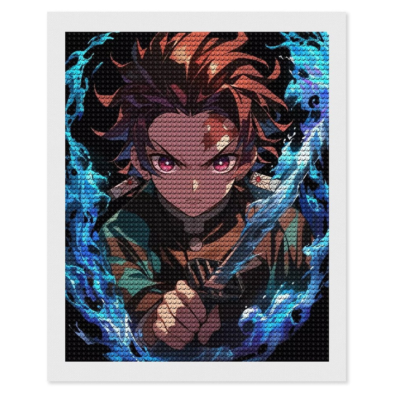 Demon Slayer Tanjiro Kamado Diamond Art Kits for Adults 5D Diamond Art ...