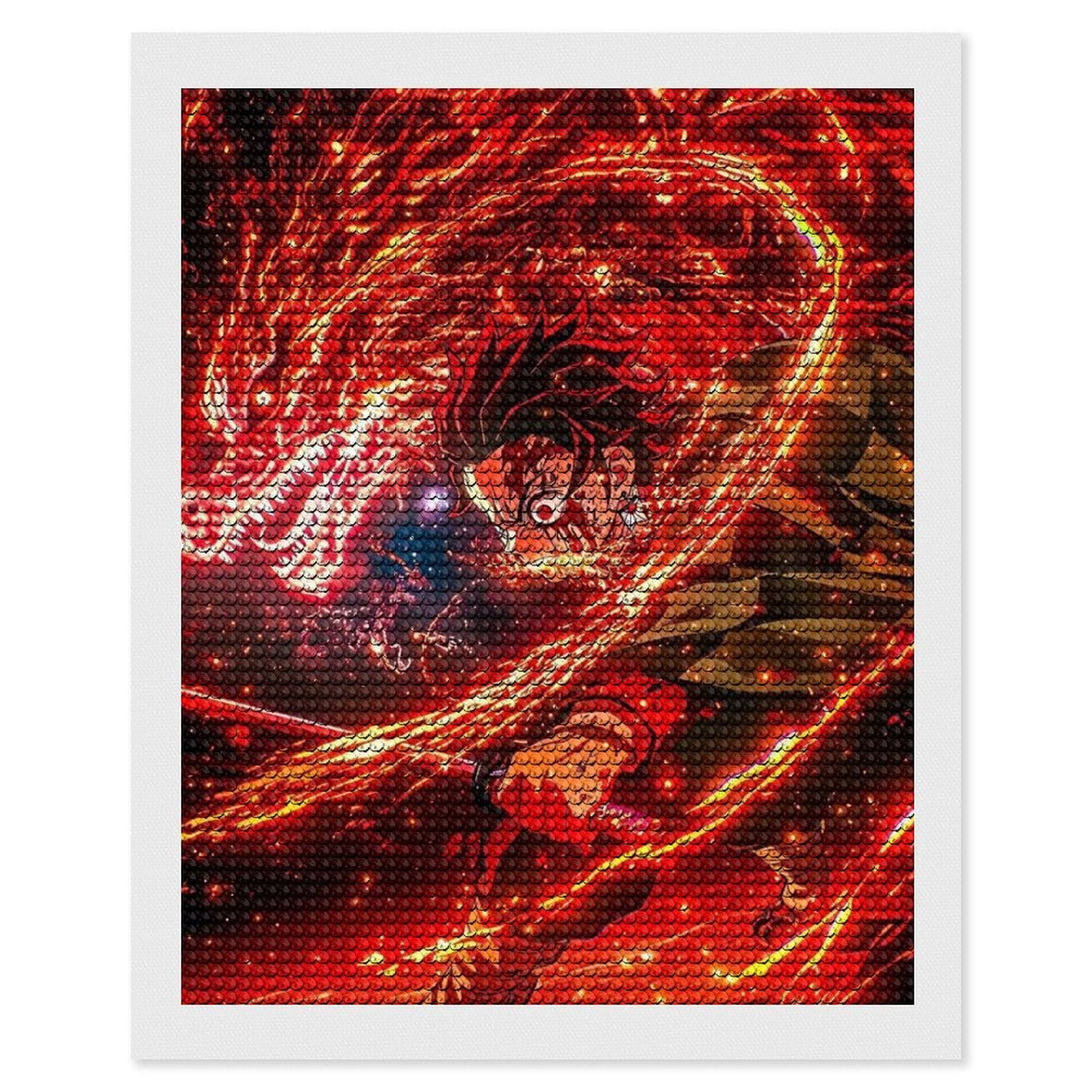 Demon Slayer Tanjiro Kamado Diamond Art Kits for Adults 5D Diamond Art ...
