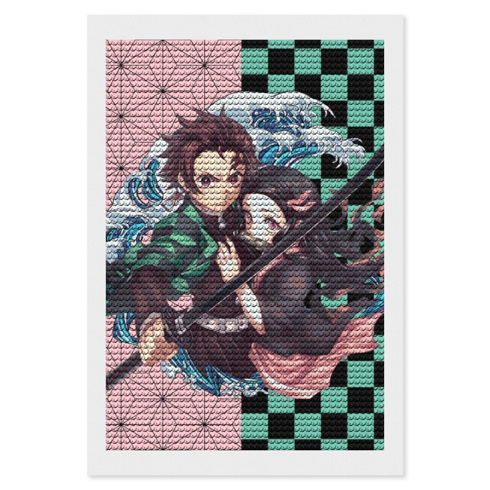Demon Slayer Tanjiro Kamado Diamond Art Kits for Adults - 5D Diamond ...