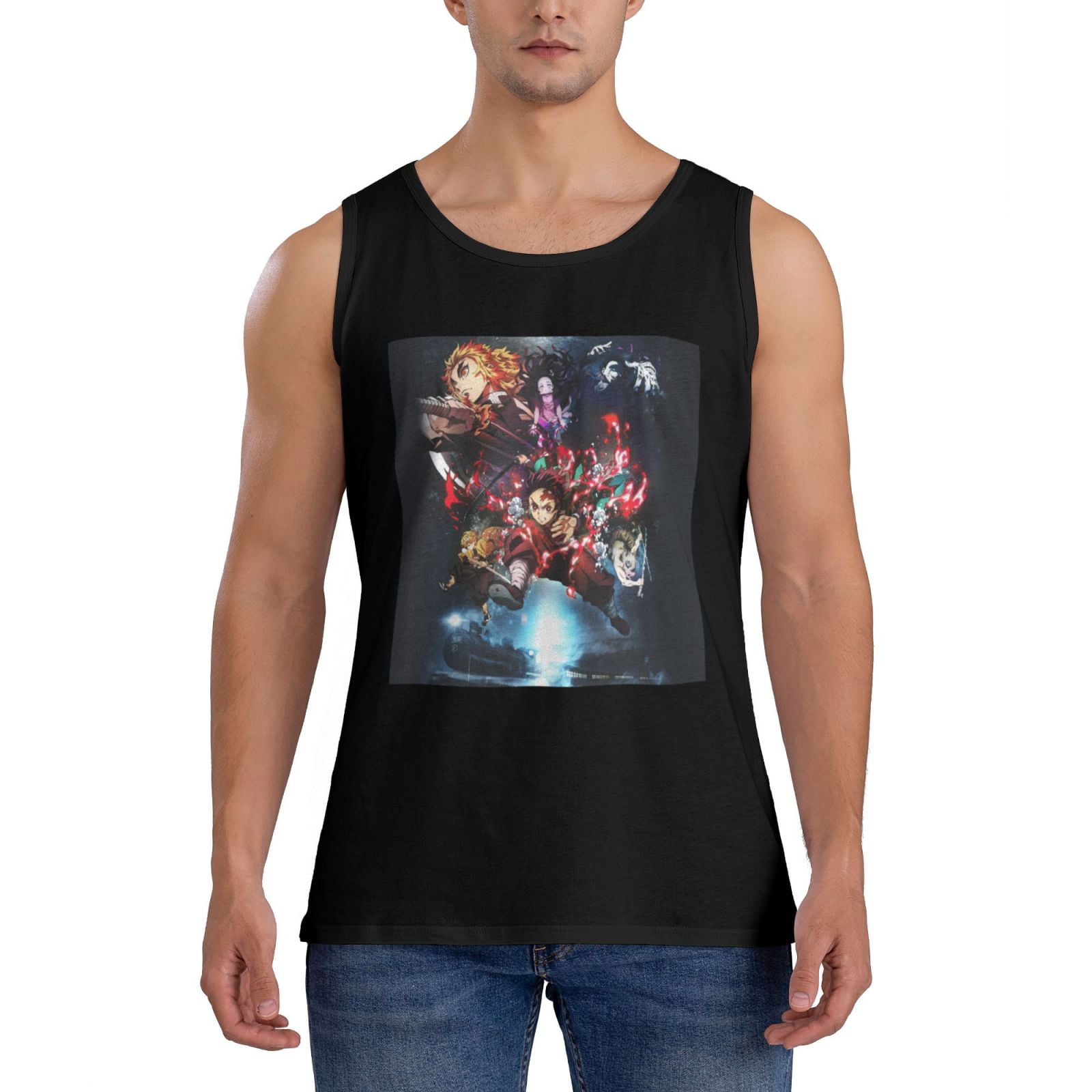 Demon Slayer Tanjiro Kamado Men'S Tank Top Shirt Summer Sleeveless T ...