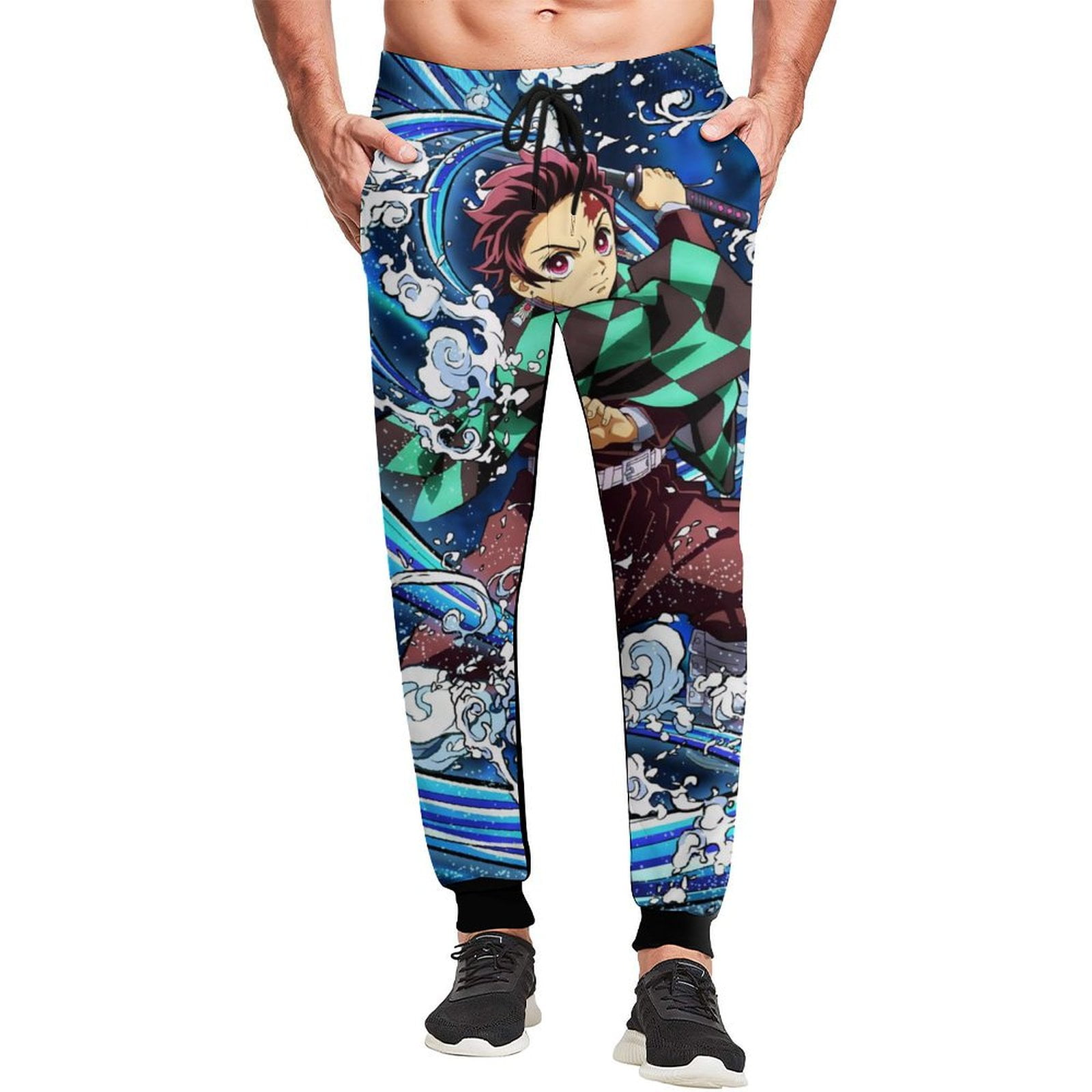 Demon Slayer Tanjiro Kamado Mens Sweatpants Joggers Pants Trousers ...