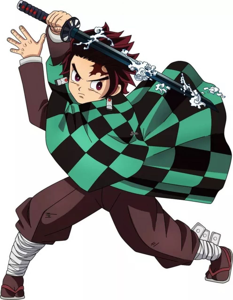 Demon Slayer Tanjiro Kamado Stickers Phone Decal Water Bottle Stickers ...