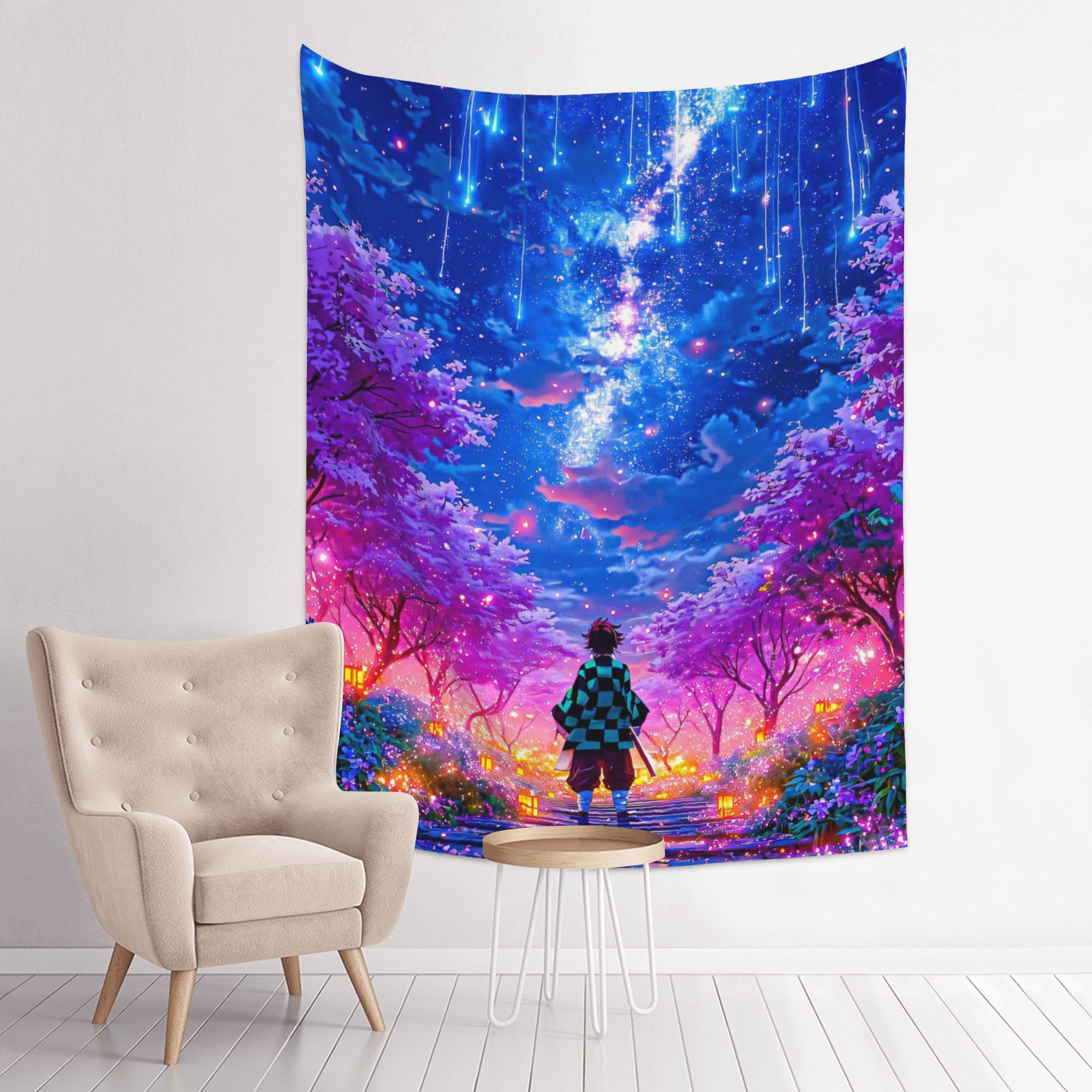 Demon Slayer Tanjiro Kamado Tapestry Indian Wall Hanging Tapestries ...
