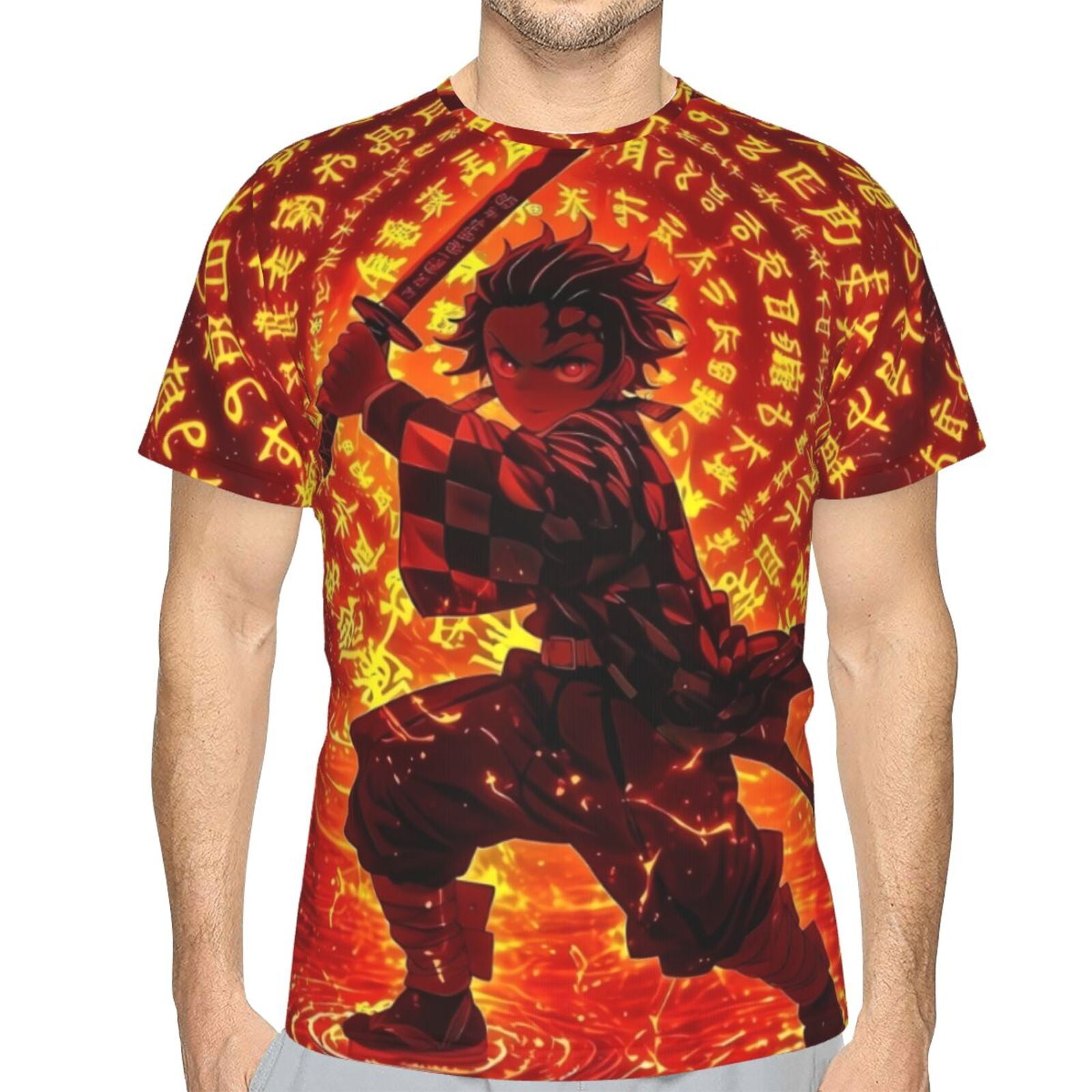 Demon Slayer Tanjiro Kamado Unisex 3d Pattern Printed Short Sleeve T ...