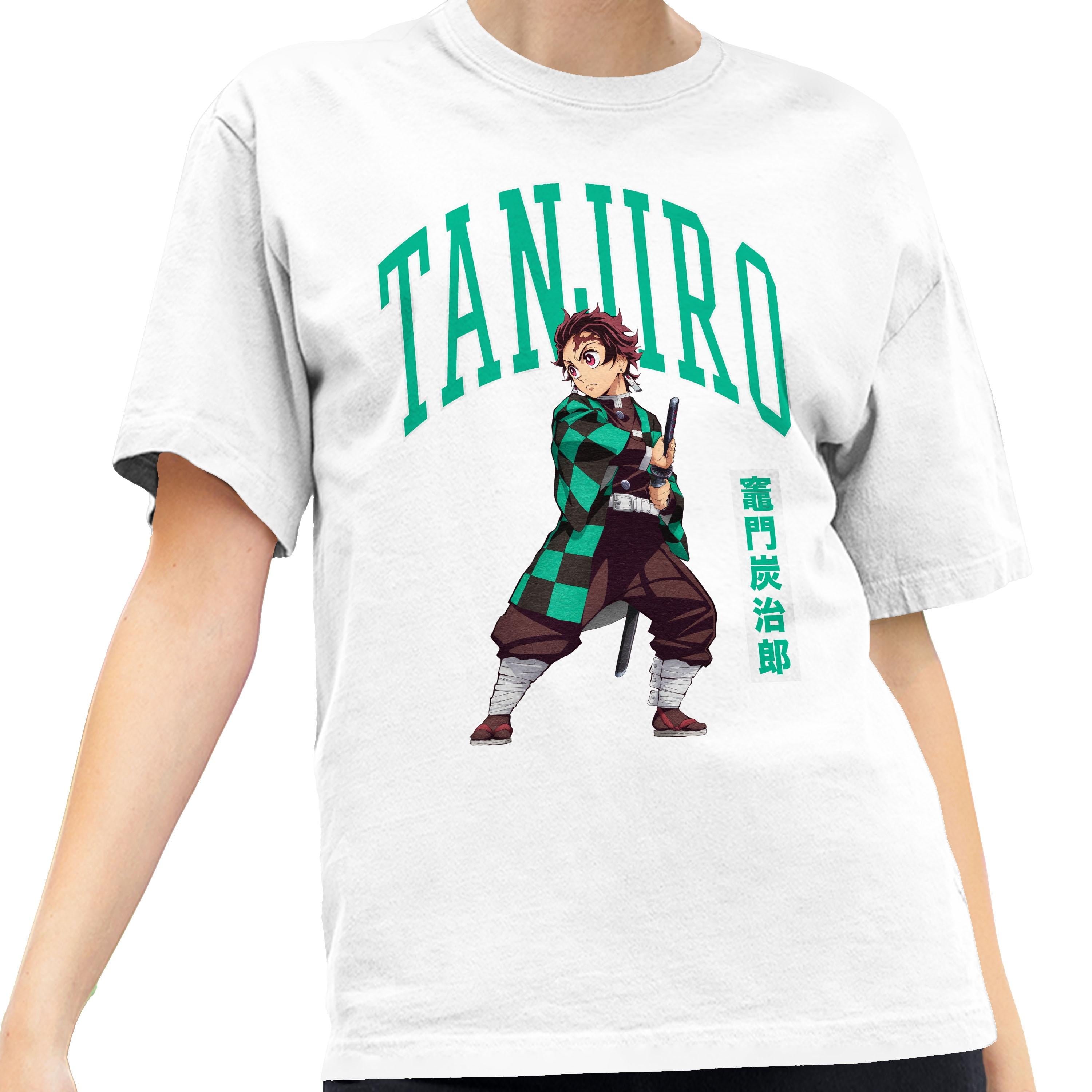 Demon Slayer Tanjiro Mens and Womens Short Sleeve T-Shirt (White, S-XXL) - Walmart.com