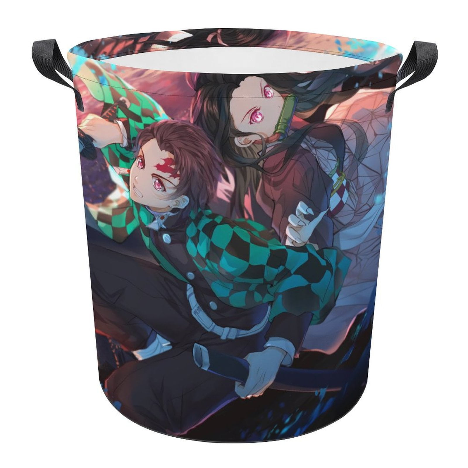 Demon Slayer Tanjiro Nezuko Laundry Hamper Circular Foldable Large ...