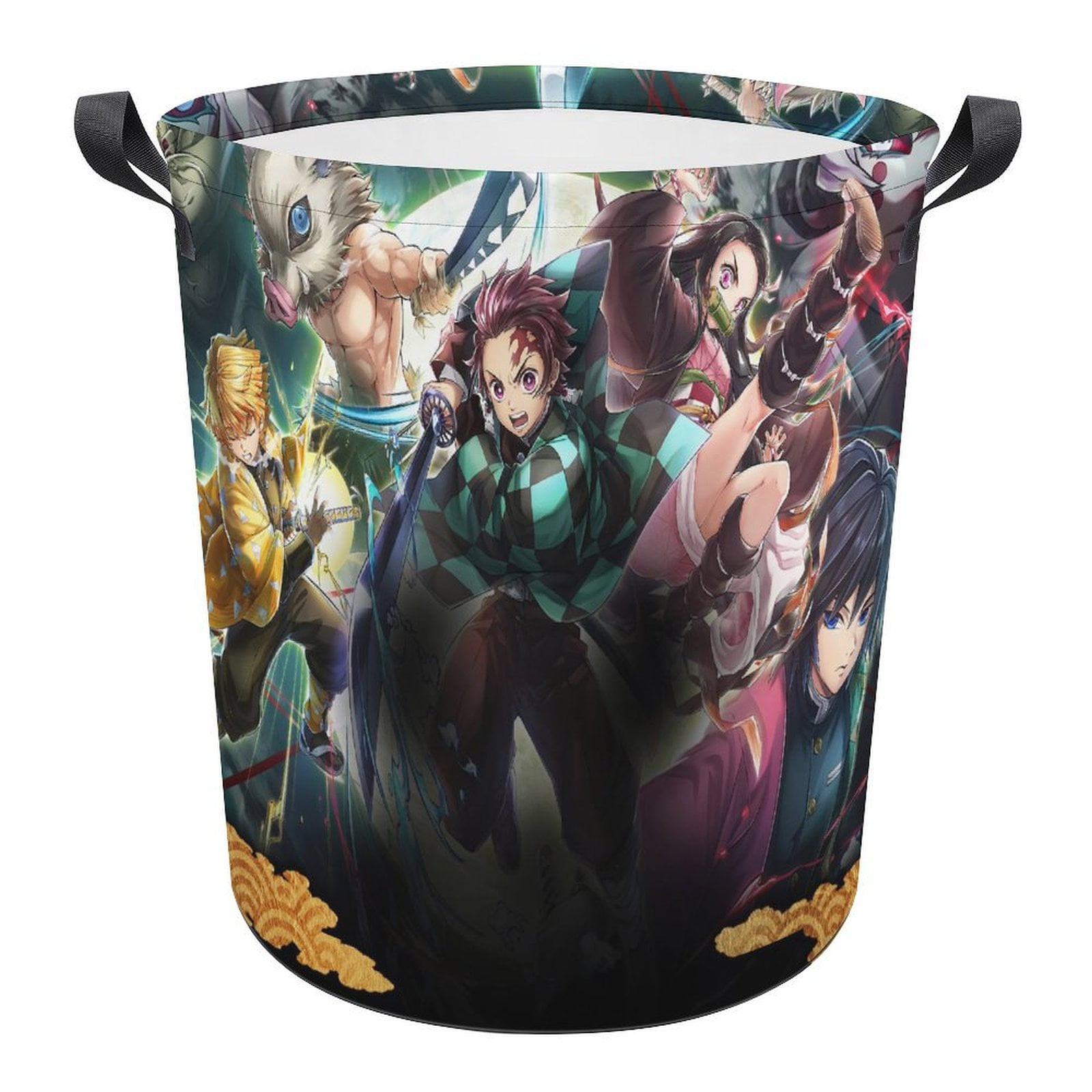 Demon Slayer Tanjiro Nezuko Laundry Hamper Circular Foldable Large ...