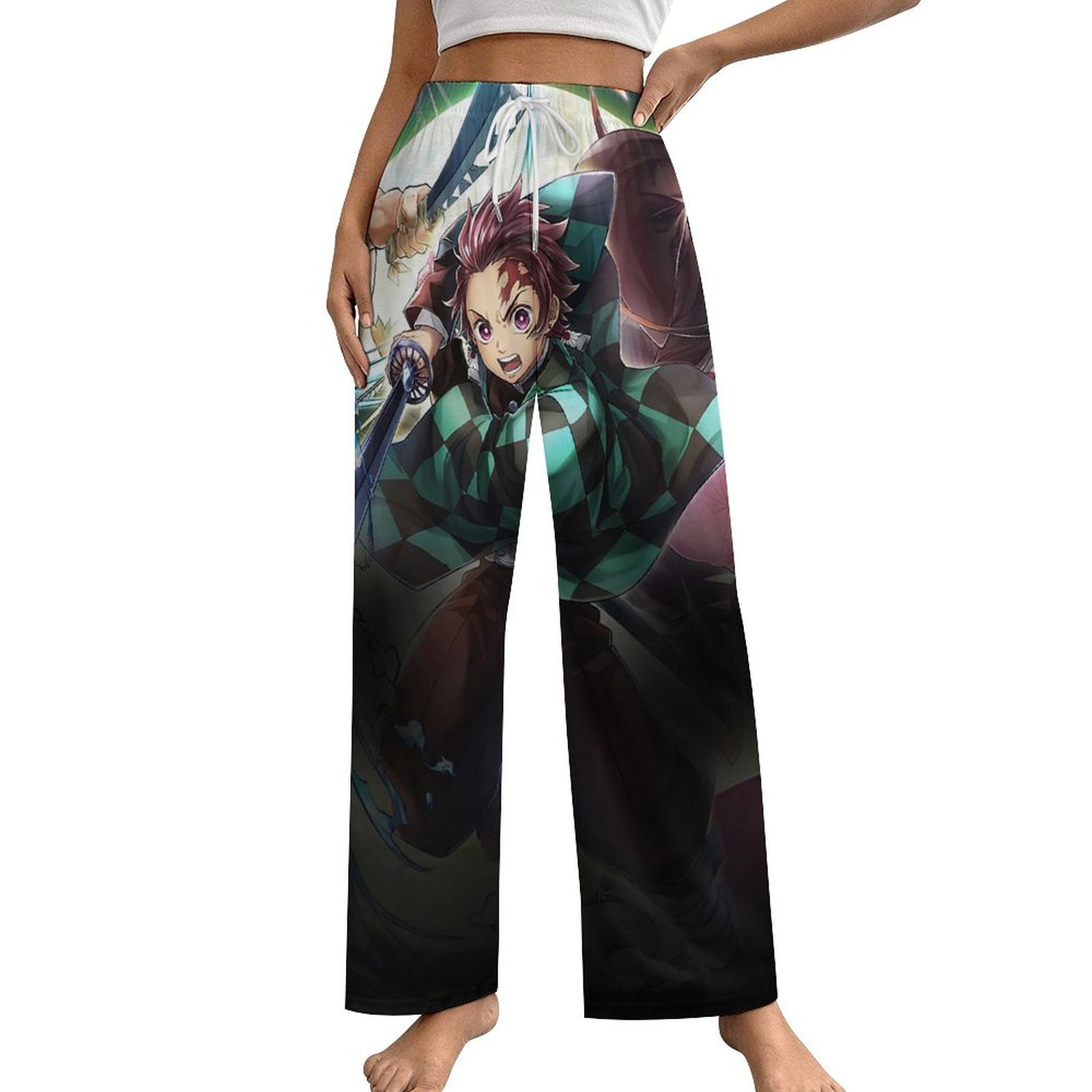 Demon Slayer Tanjiro Nezuko Women's Pajama Pants Novelty Daily Cozy ...