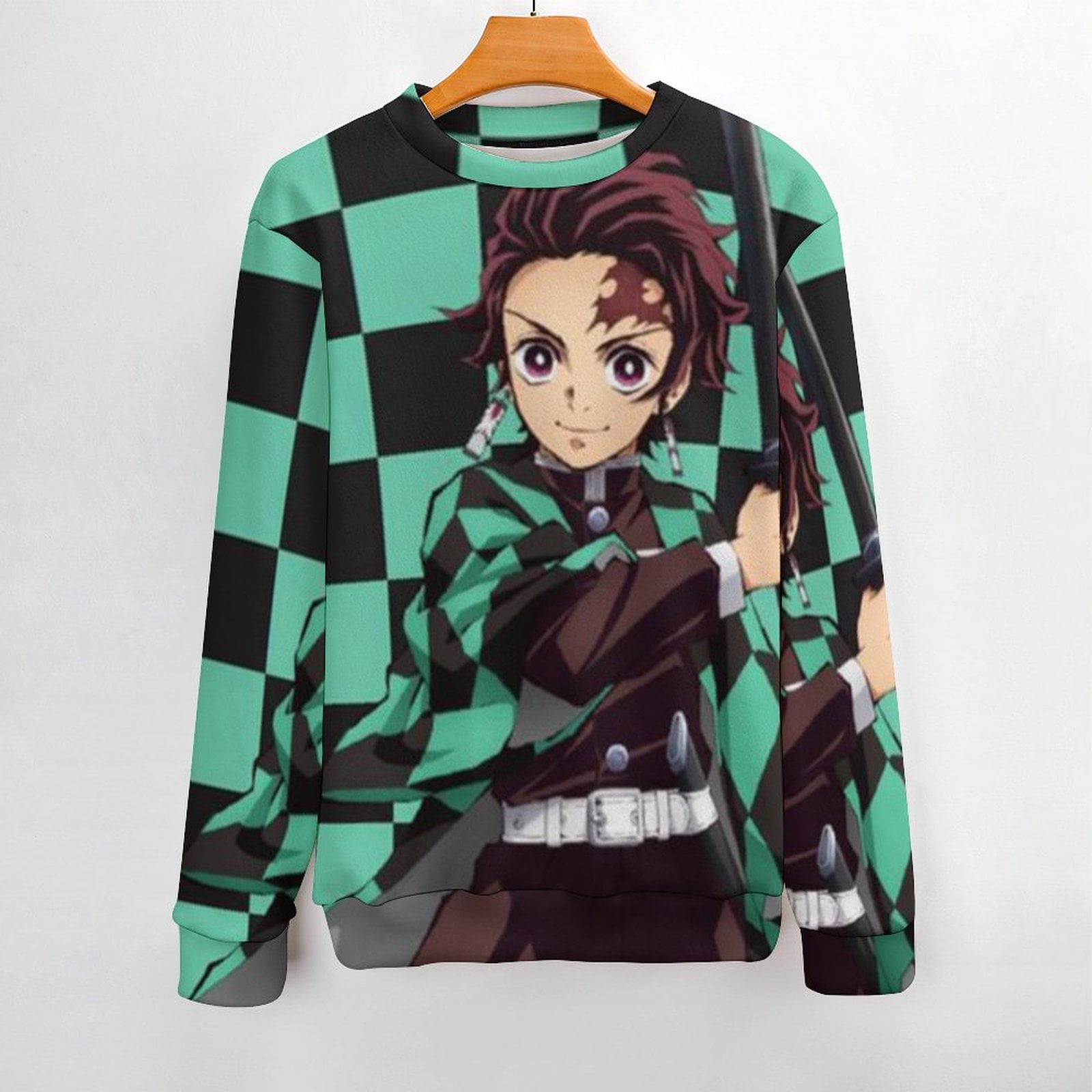 Demon Slayer Tanjiro Round Neck Sweater Pullover Unisex Turtleneck ...