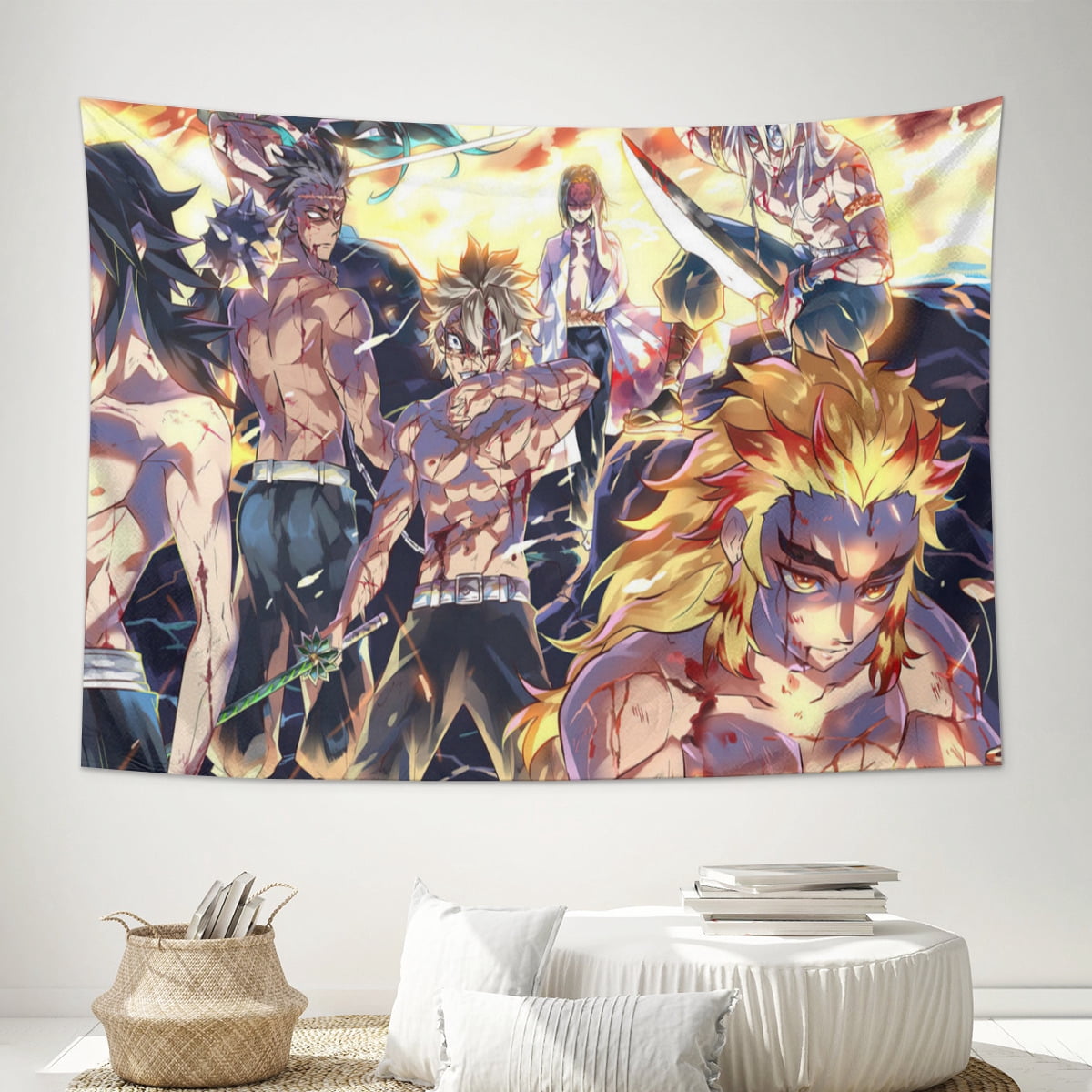 Demon Slayer Tapestry 60x40 Inch Cartoon Wall Hanging Anime Tapestry ...