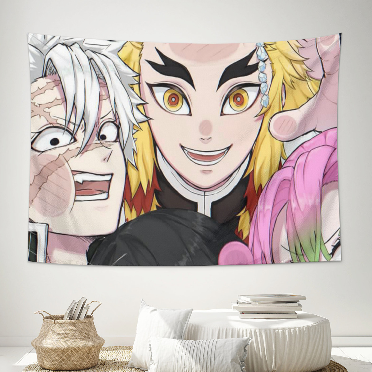 Demon Slayer Tapestry 60x50 Inch Cartoon Wall Hanging Anime Tapestry ...
