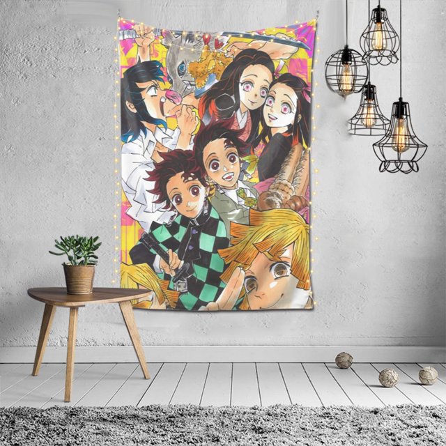 Demon Slayer Tapestry Aesthetic Cute Room Decor Tapestry Birthday ...