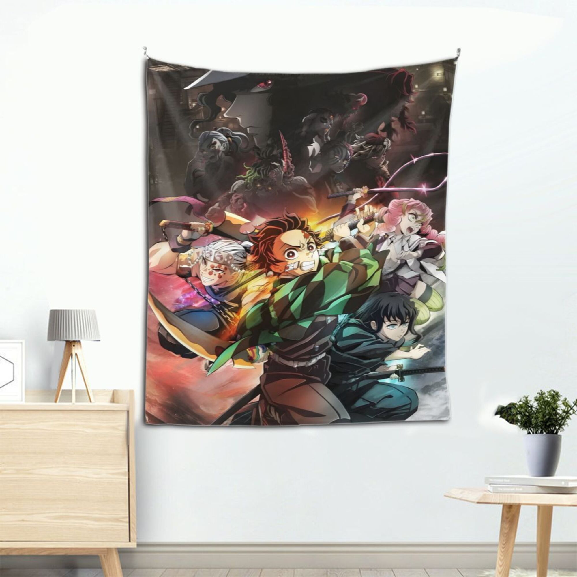Demon Slayer Tapestry Aesthetic Cute Room Decor Tapestry Birthday ...