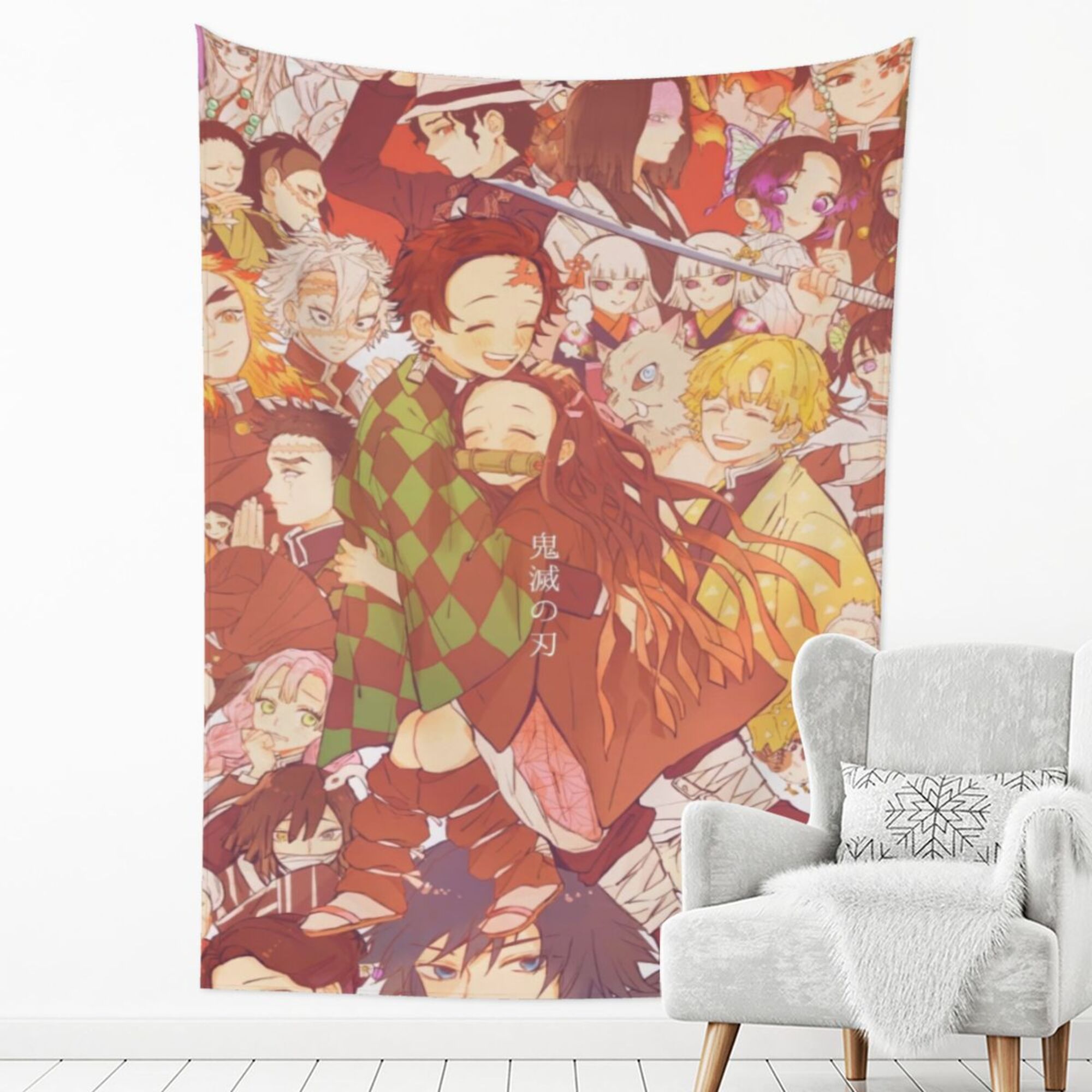 Demon Slayer Tapestry Aesthetic Cute Room Decor Tapestry Birthday ...