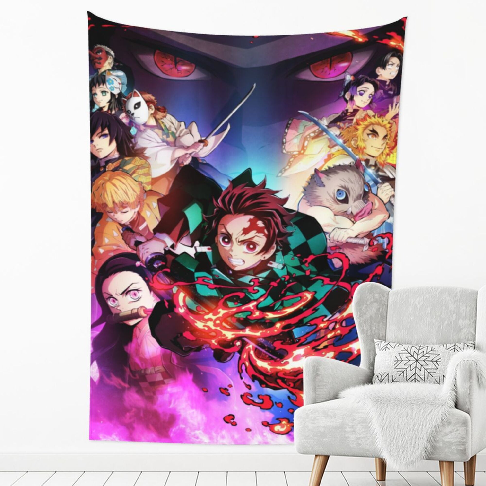 Demon Slayer Tapestry Aesthetic Cute Room Decor Tapestry Birthday ...