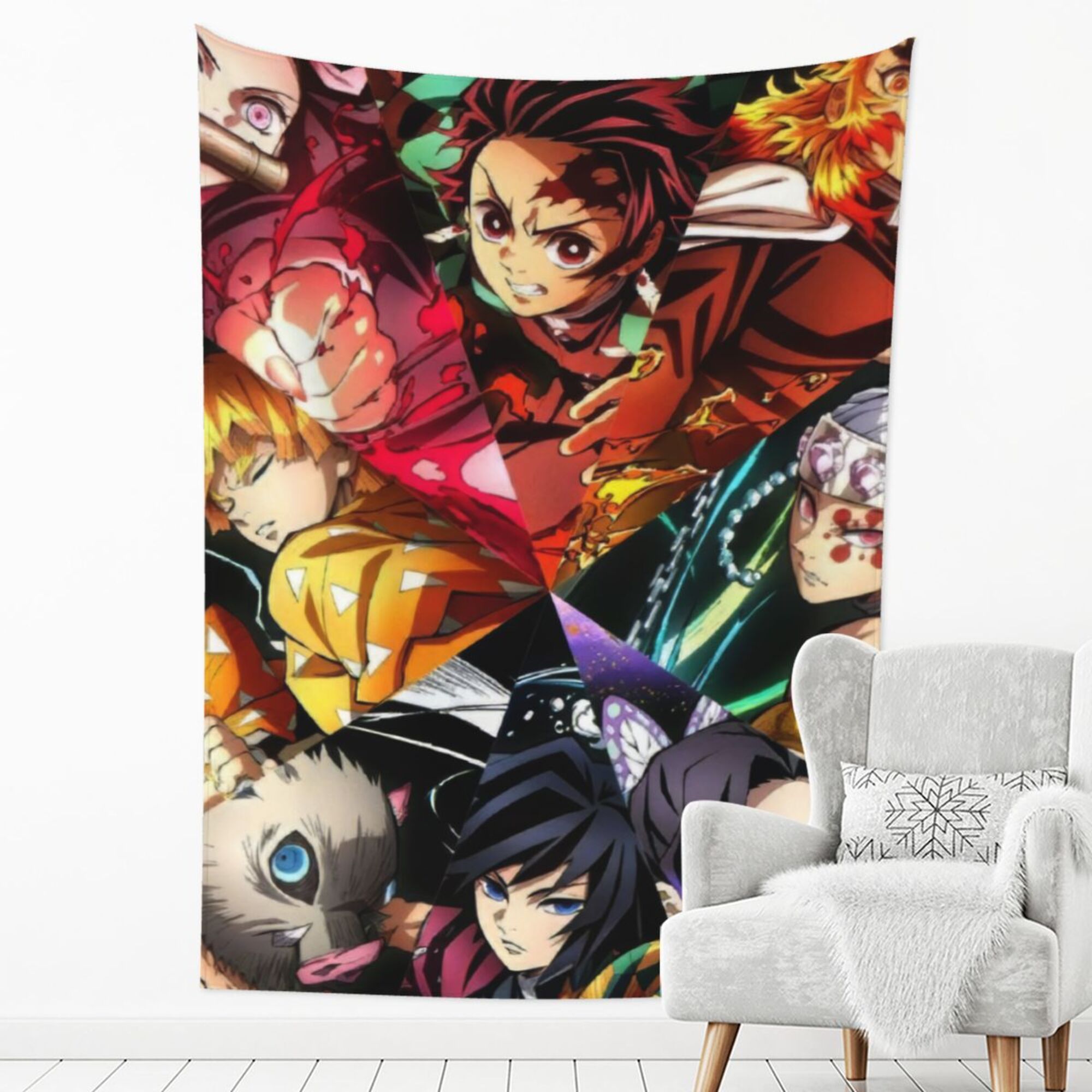 Demon Slayer Tapestry Aesthetic Cute Room Decor Tapestry Birthday ...