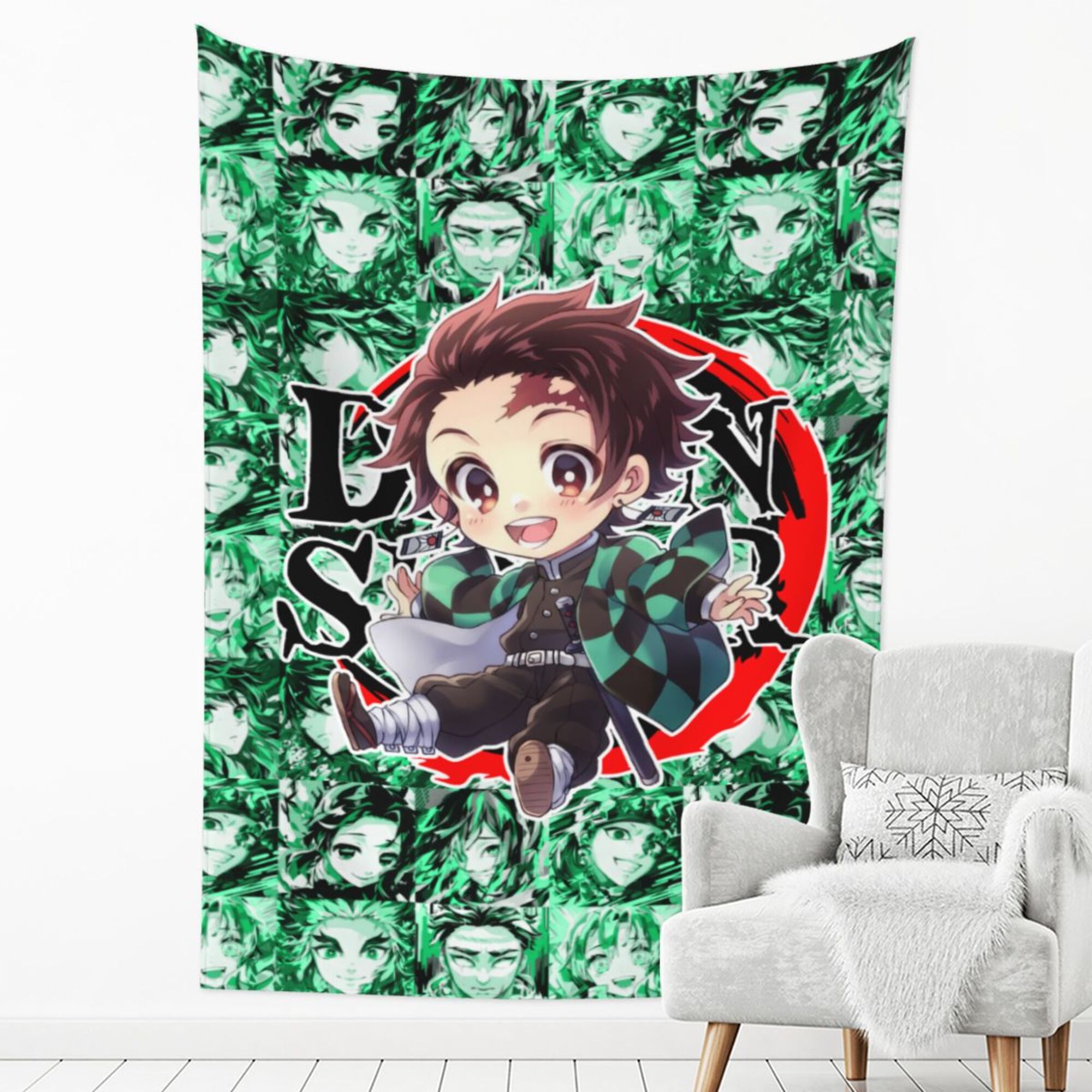 Demon Slayer Tapestry Aesthetic Cute Room Decor Tapestry Birthday ...