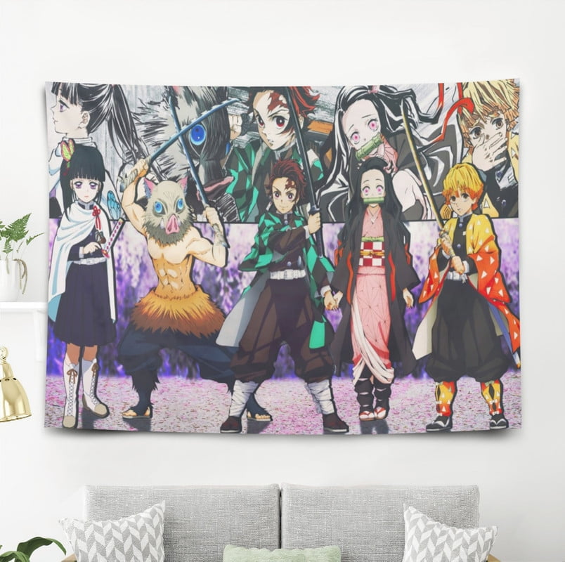 Demon Slayer Tapestry Gift Wall Hanging Backdrop for Room Bedroom Girls ...