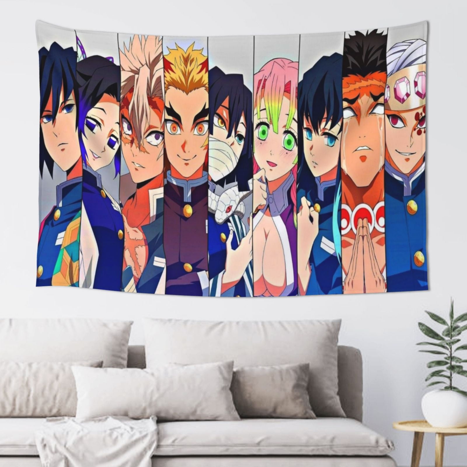 Demon Slayer Tapestry Poster – Vibrant Art Wall Hanging for Bedroom ...