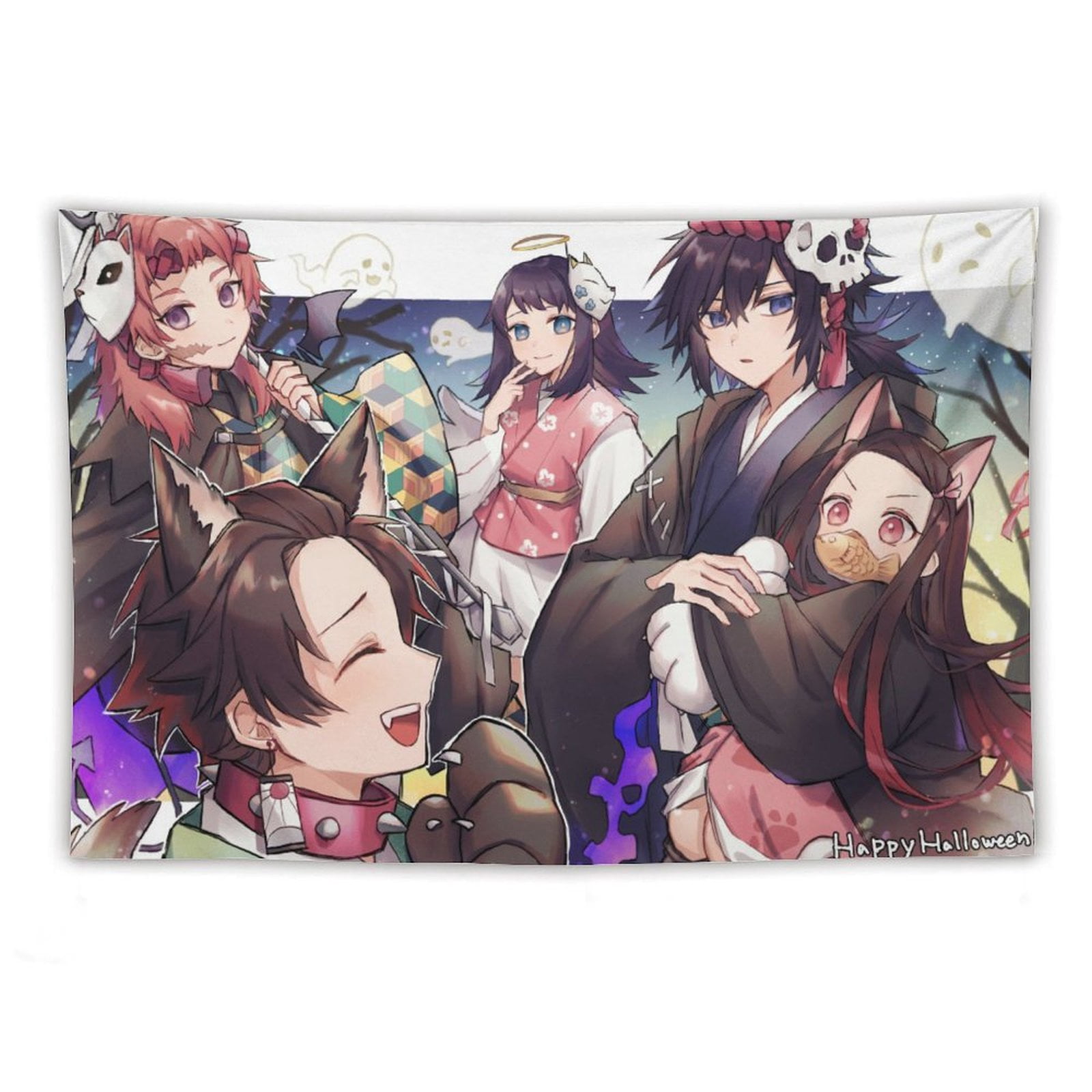 Demon Slayer Tapestry Tanjiro Nezuko Kocho 40"x60" in - Walmart.com