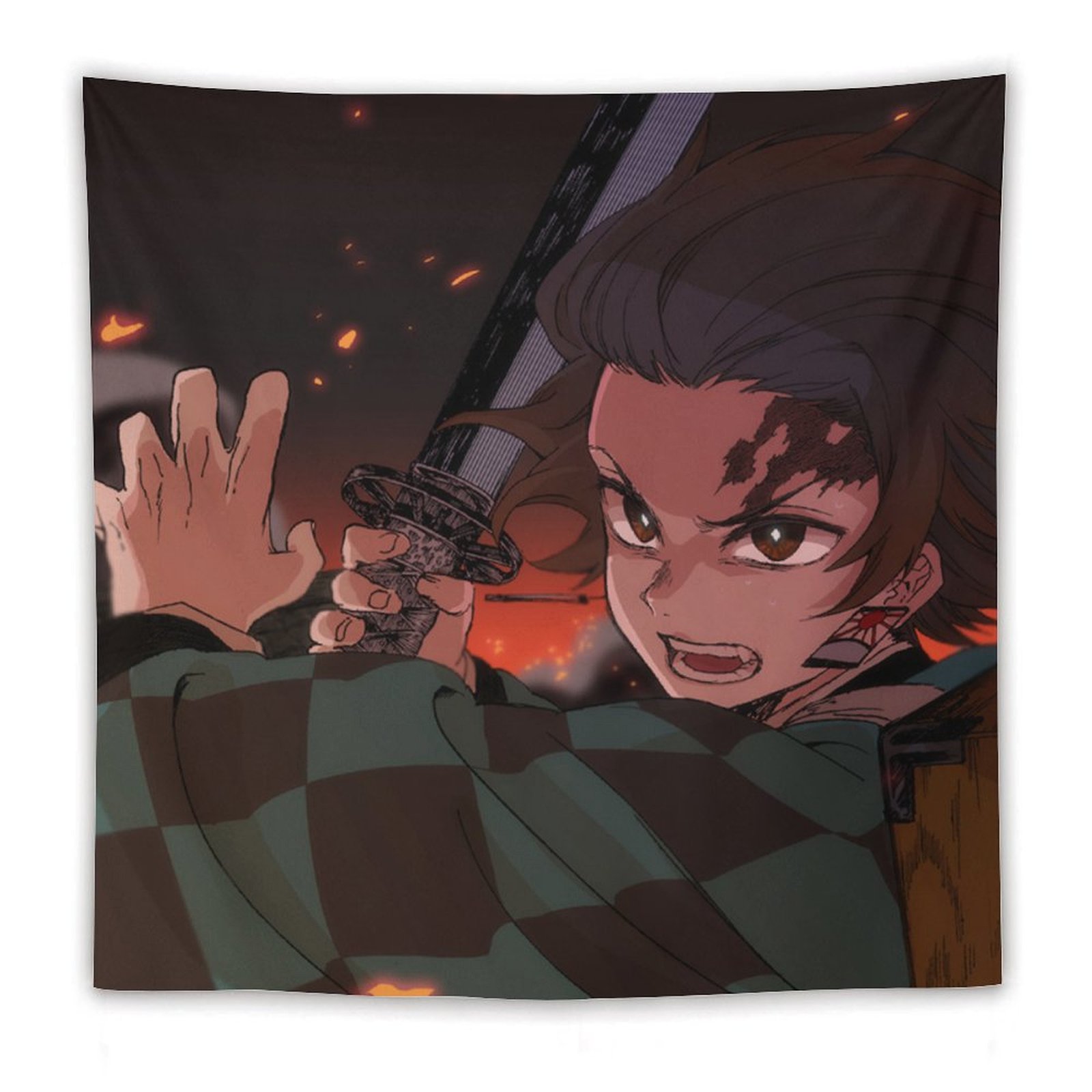 Demon Slayer Tapestry Tanjiro Nezuko Kocho 60"x60" in - Walmart.com