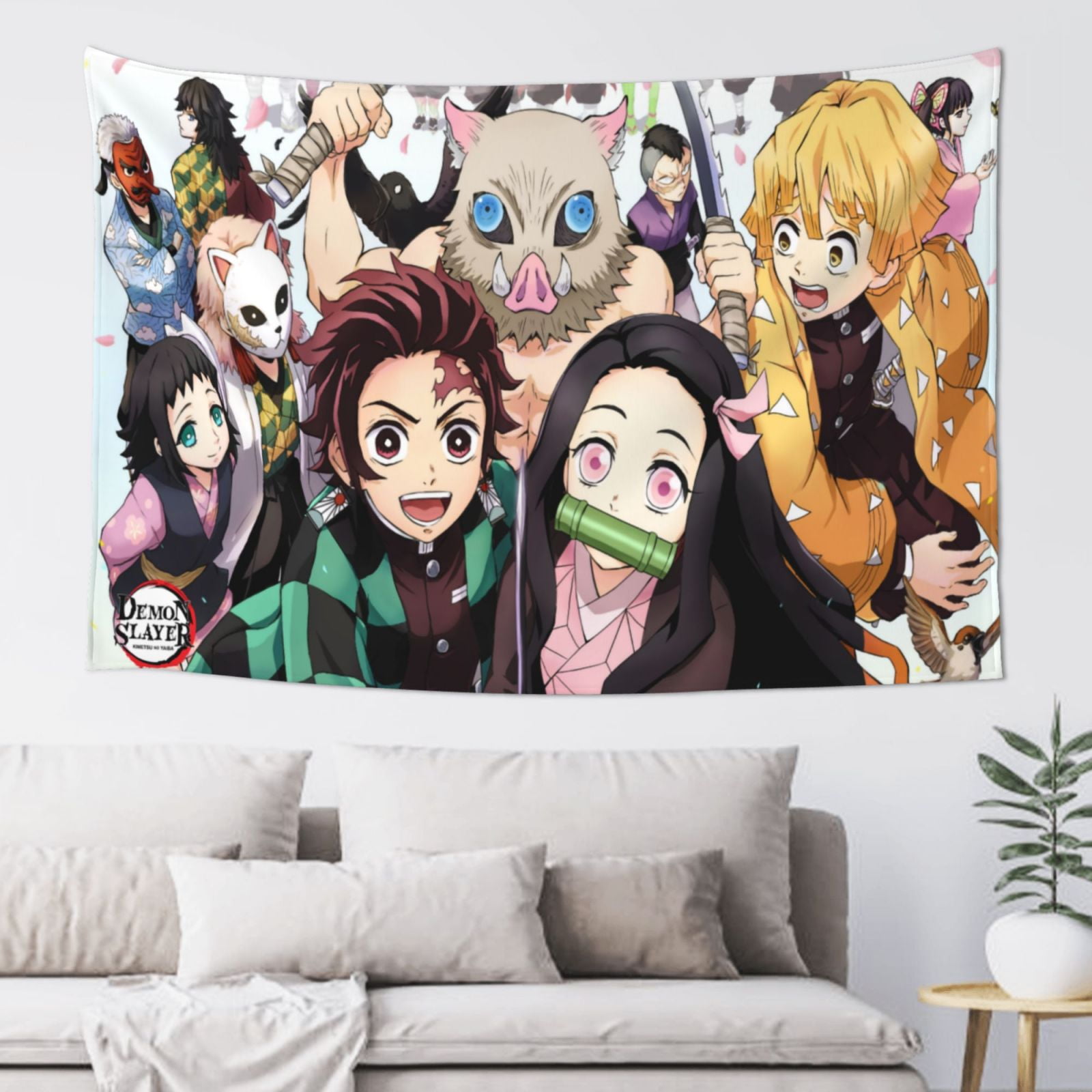 Demon Slayer Tapestry Wave Wall Hanging Home Decoration Wall Blanket ...