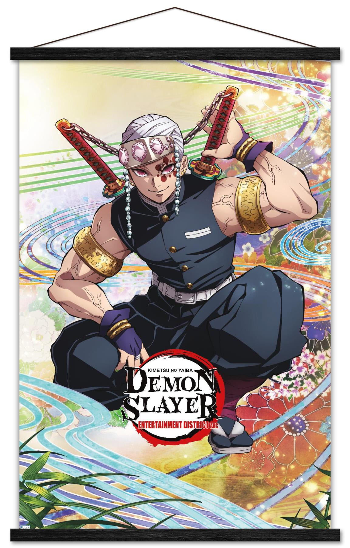 Demon Slayer - Tengen Uzui One Sheet Wall Poster with Magnetic Frame ...