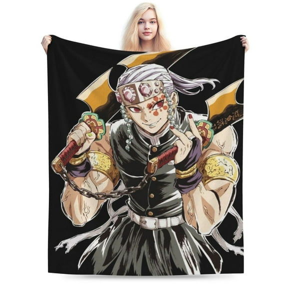 Demon Slayer Tengen Uzui Sound Hashira Dual Swords Pattern Sherpa ...