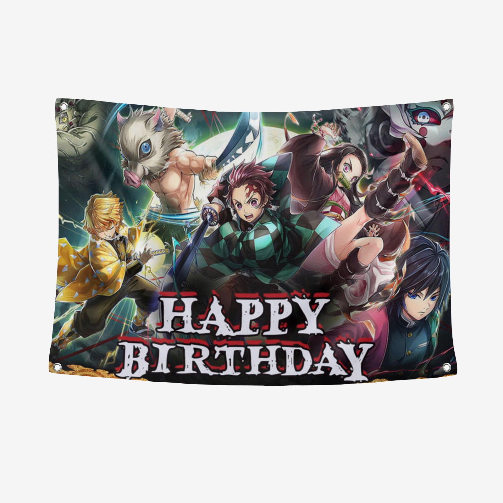 Demon Slayer Theme Party Supplies Banner Background Backdrop 3.28*4 ...