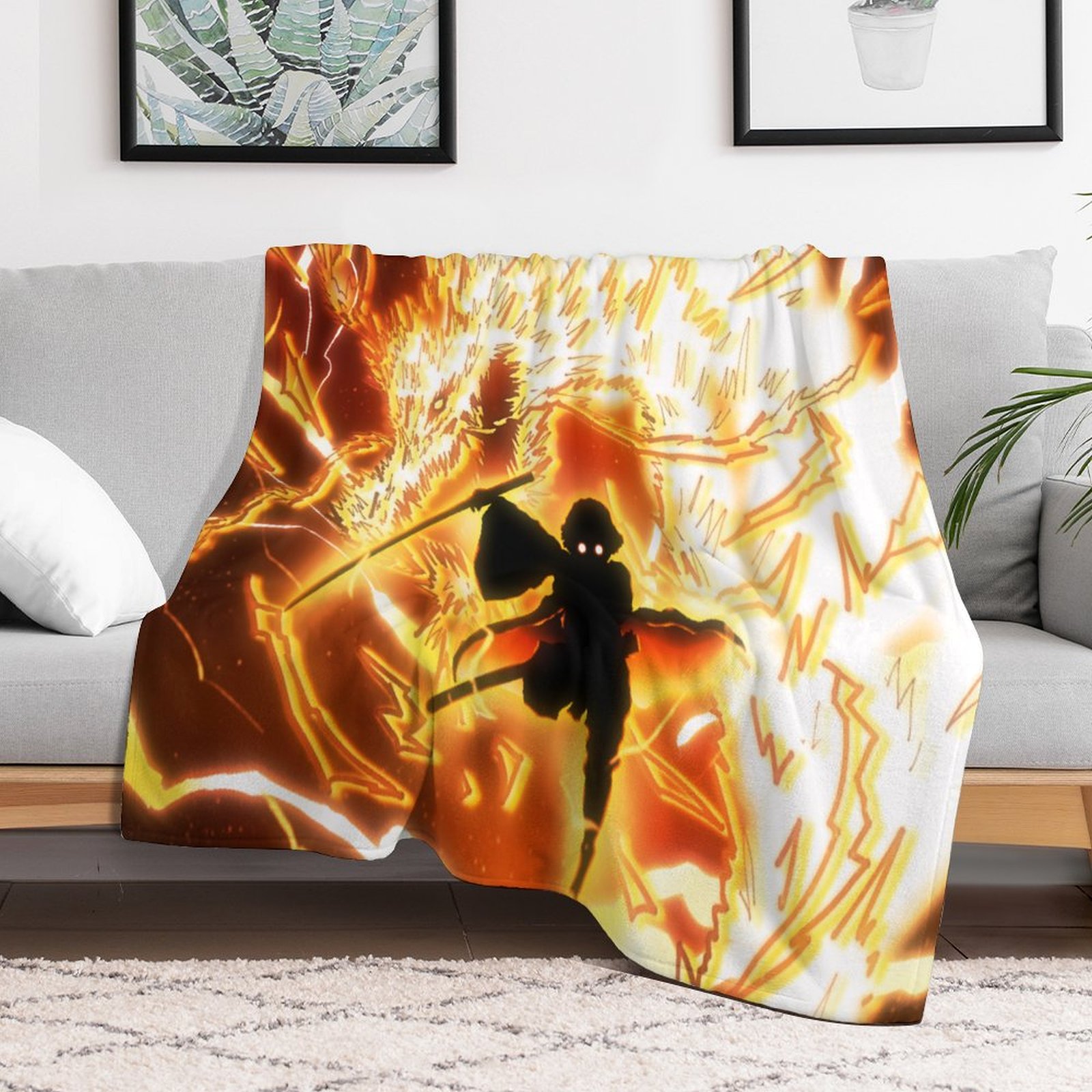 Demon Slayer Throw Blanket Flannel Tanjiro Nezuko Kocho 40"x50 ...