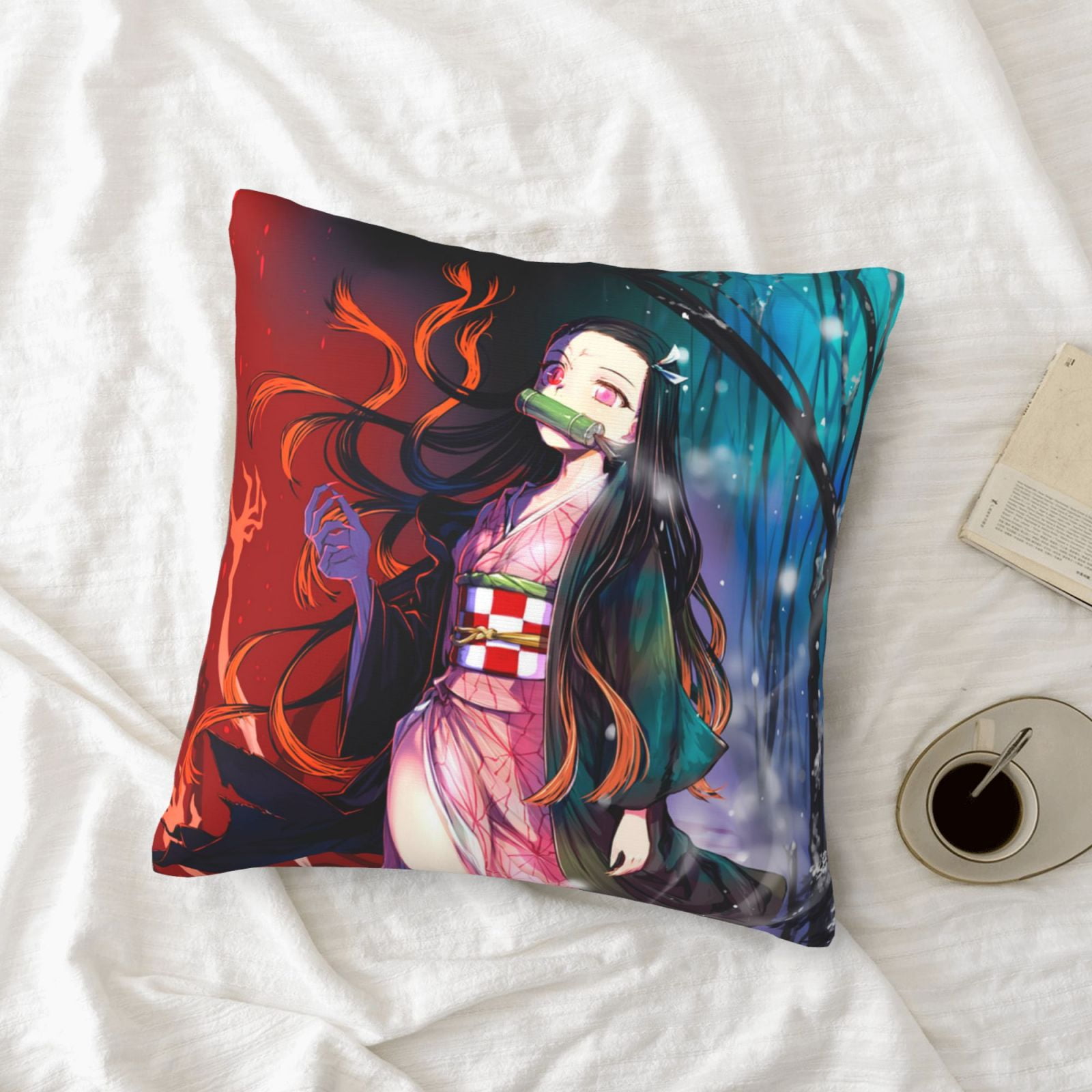 Demon Slayer Throw Pillow Case – Decorative Covers for Couch, Sofa ...